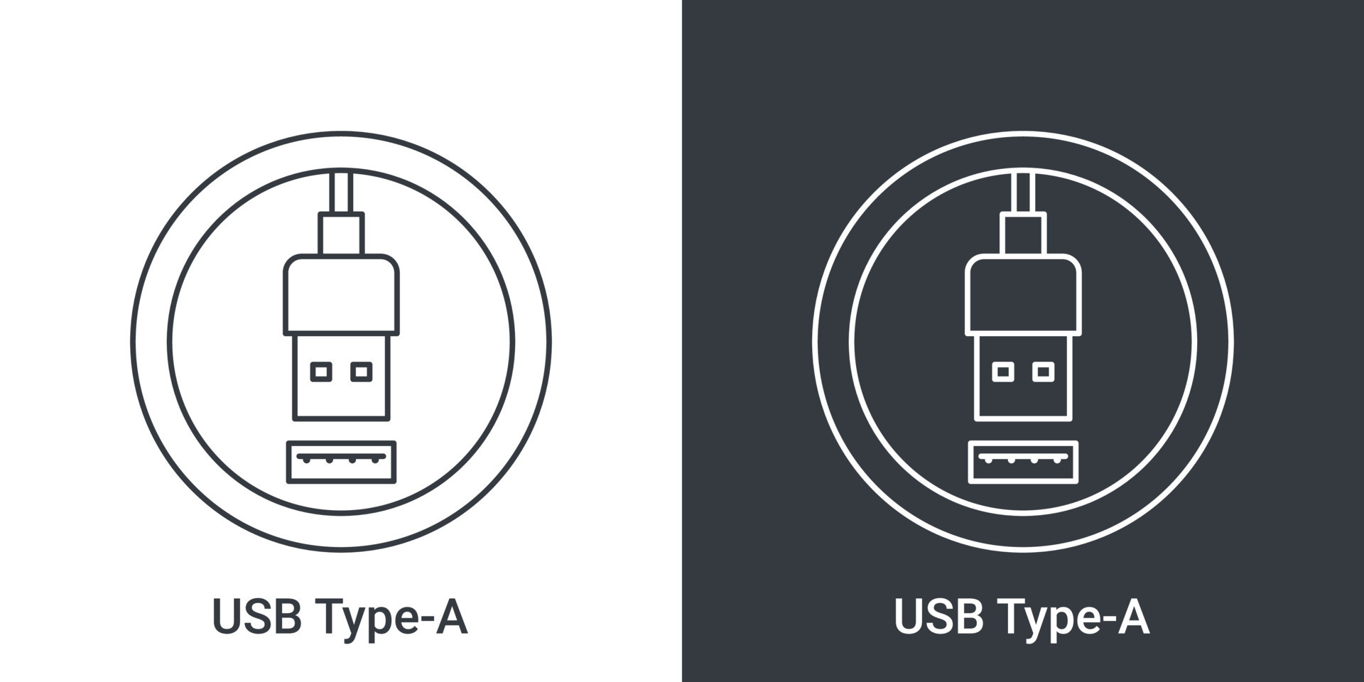 USB Type A Port Icon Socket Usb Plug In USB Connectors Vector usb-type-a-port-icon-socket-usb-plug-in-usb-connectors-vector