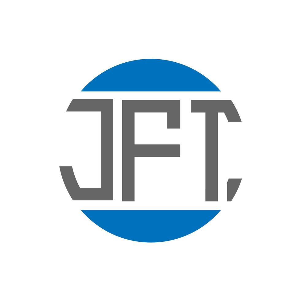 JFT letter logo design on white background. JFT creative initials circle logo concept. JFT ...