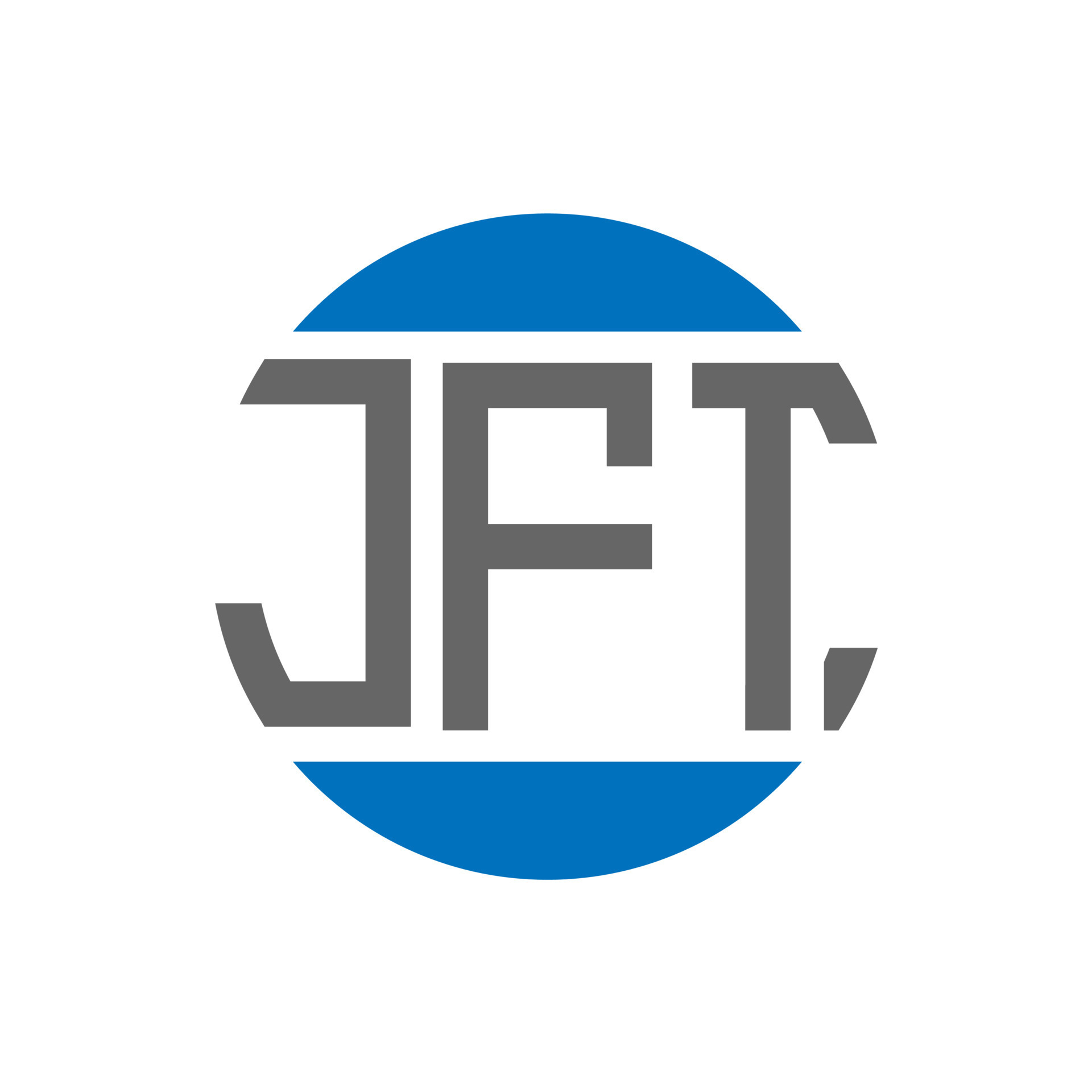 JFT letter logo design on white background. JFT creative initials circle logo concept. JFT ...