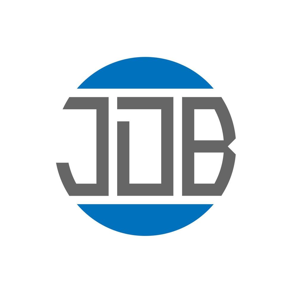 diseño de logotipo de letra jdb sobre fondo blanco. Concepto de logotipo de círculo de iniciales ...