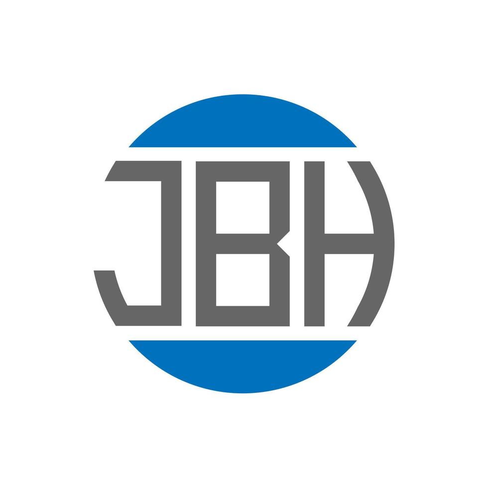 JBH letter logo design on white background. JBH creative initials circle logo concept. JBH ...