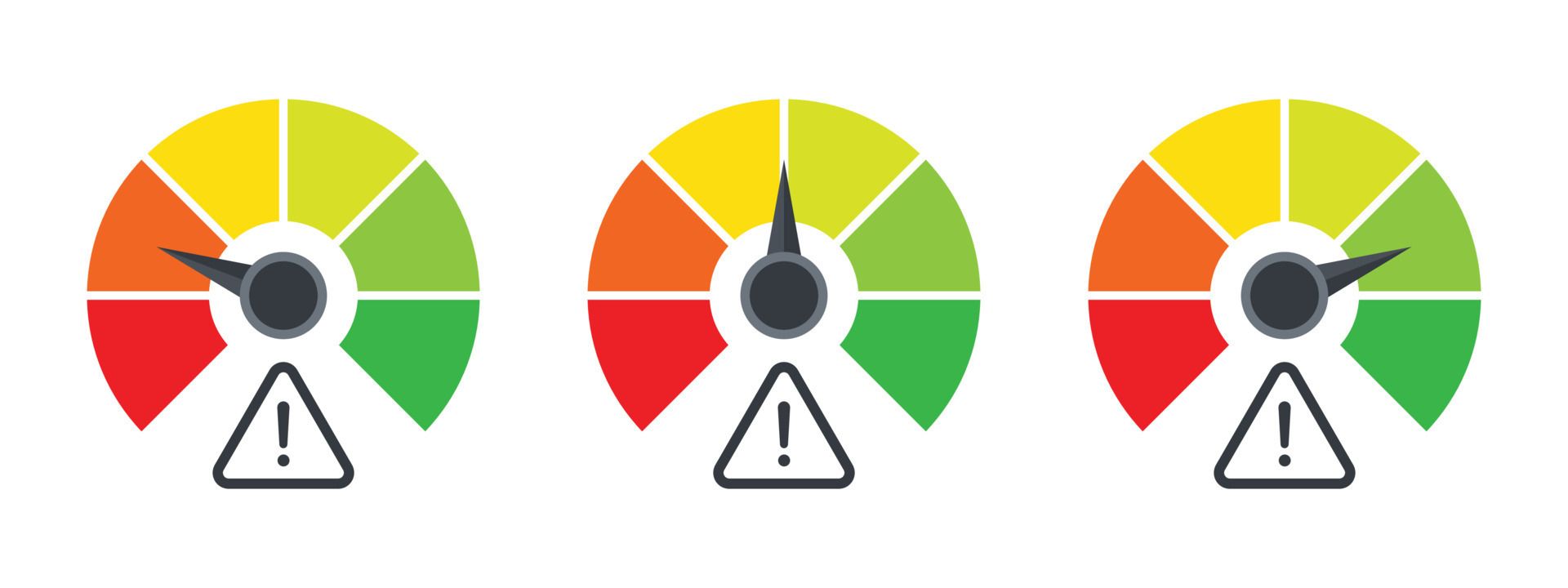 Risk icons. Risk meter. Hi risk low risk. Meter signs. Vector ... Risk icons. Risk meter. Hi risk low risk. Meter signs. Vector ...