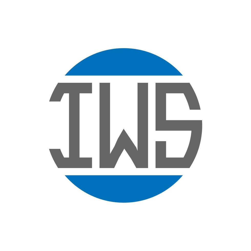 diseño de logotipo de letra iws sobre fondo blanco. concepto de logotipo de círculo de iniciales ...