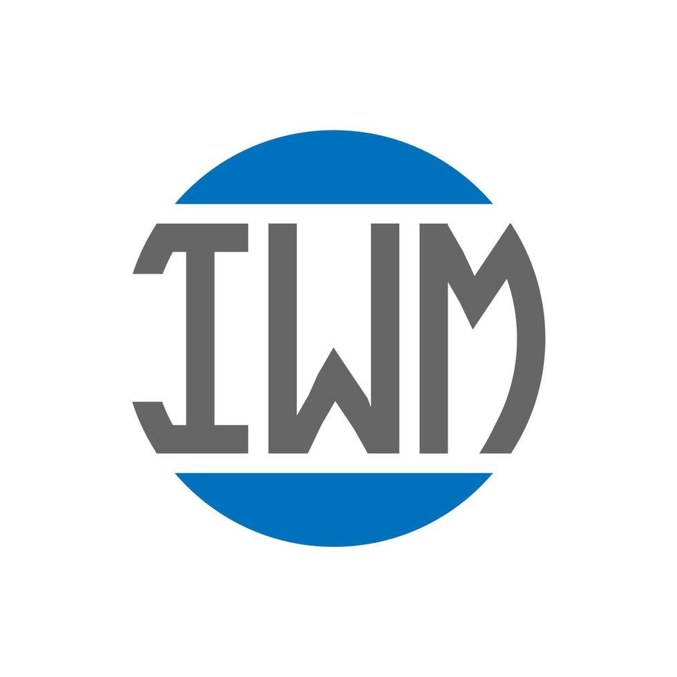 IWM letter logo design on white background. IWM creative initials ...