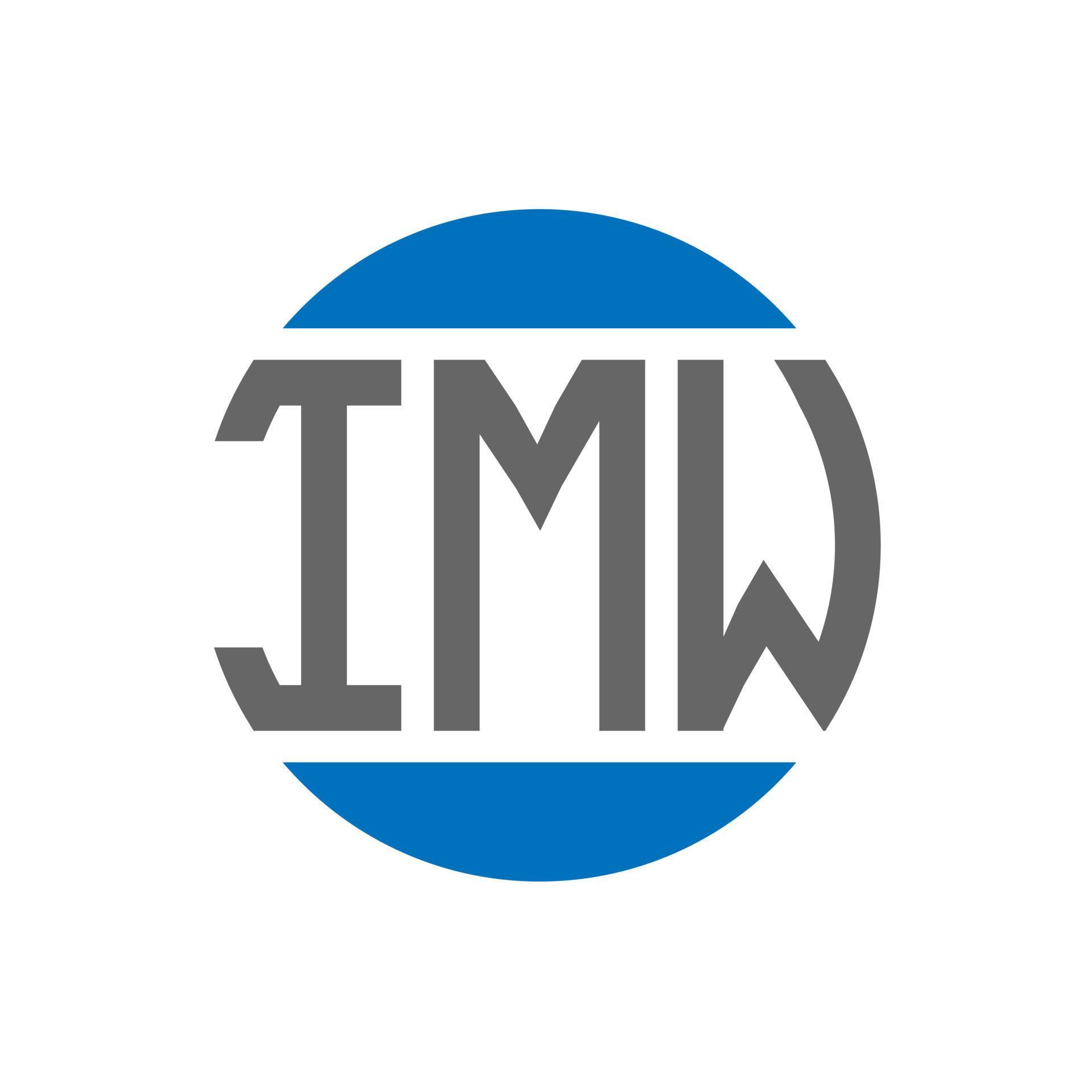 IMW letter logo design on white background. IMW creative initials circle logo concept. IMW ...