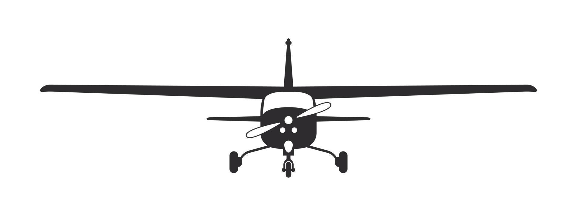 Airplane. Tourist plane. Airplane silhouette front view. Flight ... Airplane. Tourist plane. Airplane silhouette front view. Flight ...