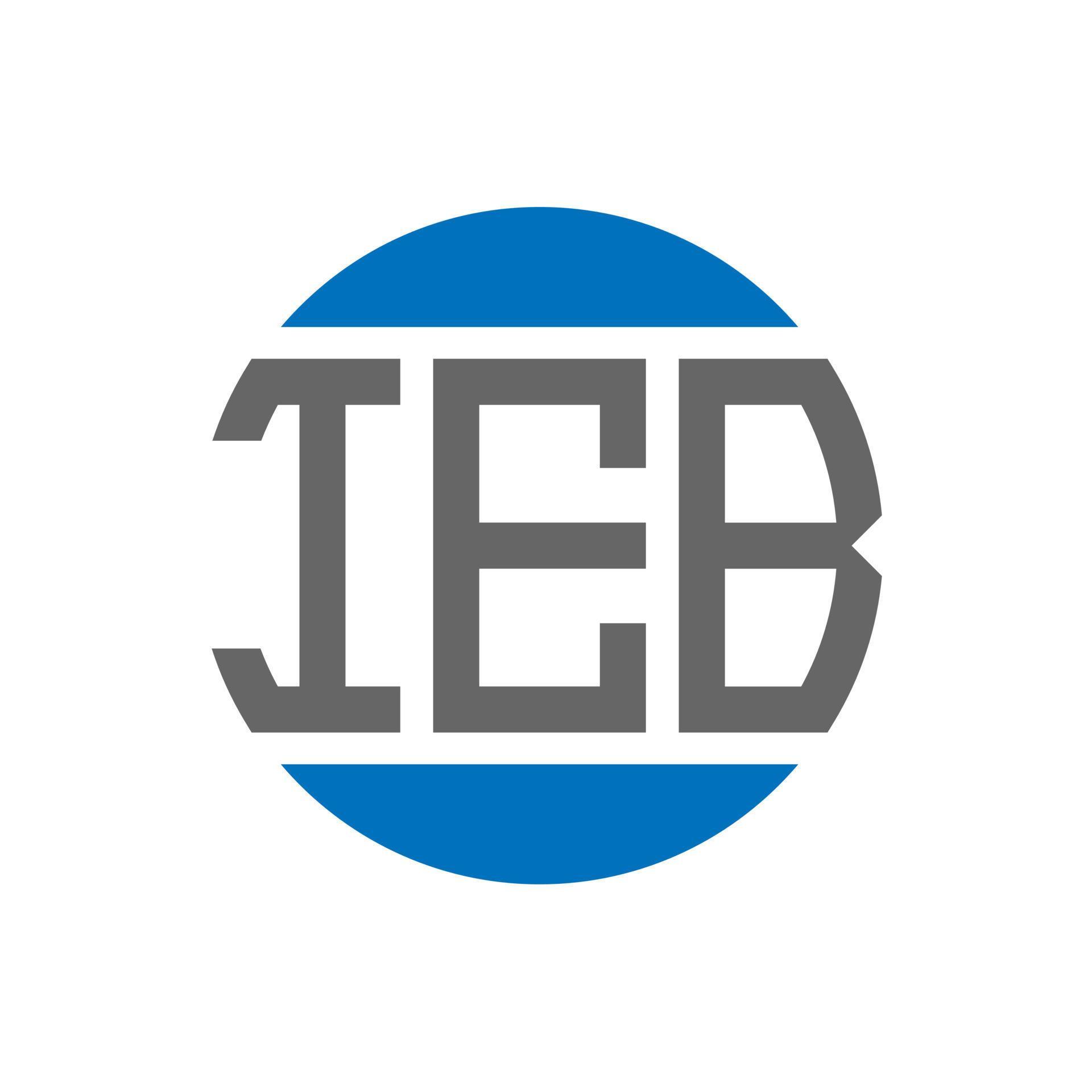 Ieb Letter Logo Design On White Background Ieb Creative Initials Circle Logo Concept Ieb
