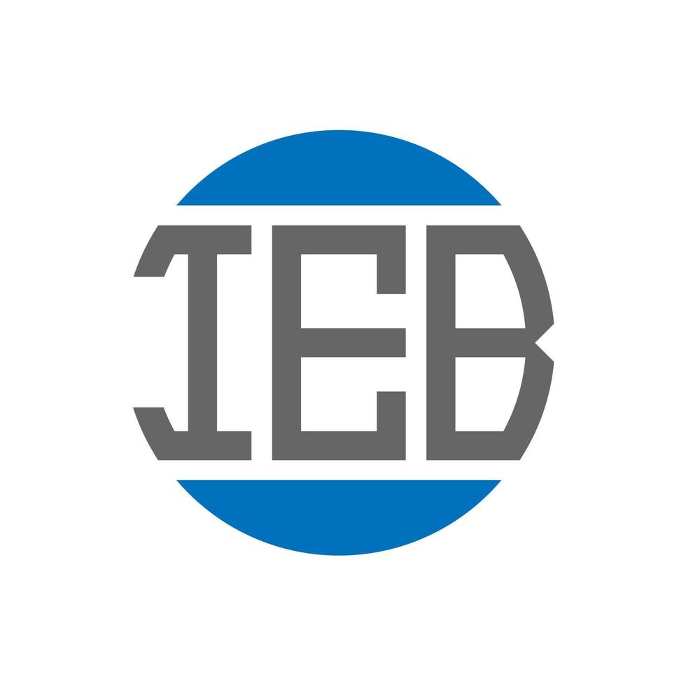 Ieb Letter Logo Design On White Background Ieb Creative Initials Circle Logo Concept Ieb