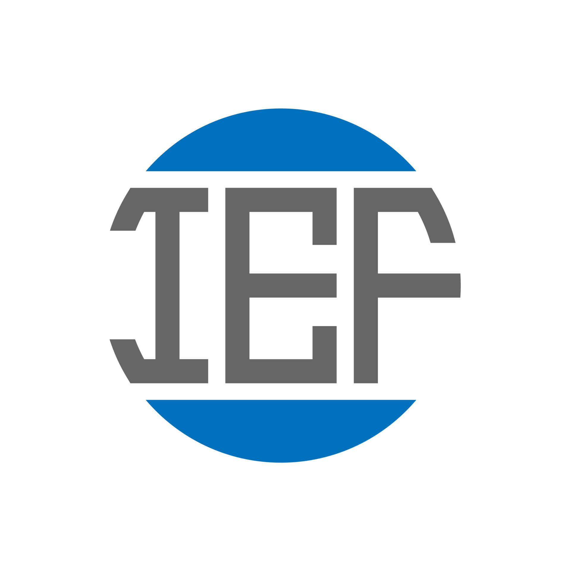 diseño de logotipo de letra ief sobre fondo blanco. concepto de logotipo de círculo de iniciales ...