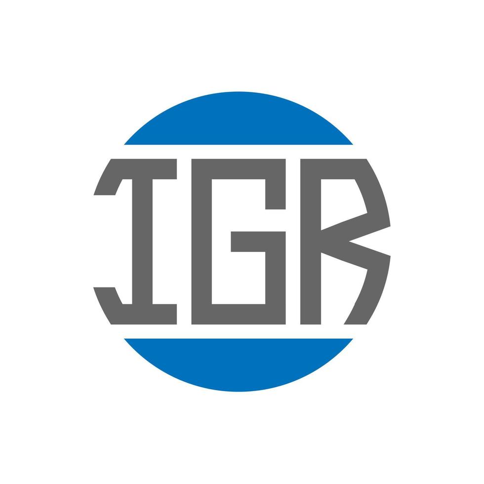 IGR letter logo design on white background. IGR creative initials circle logo concept. IGR ...
