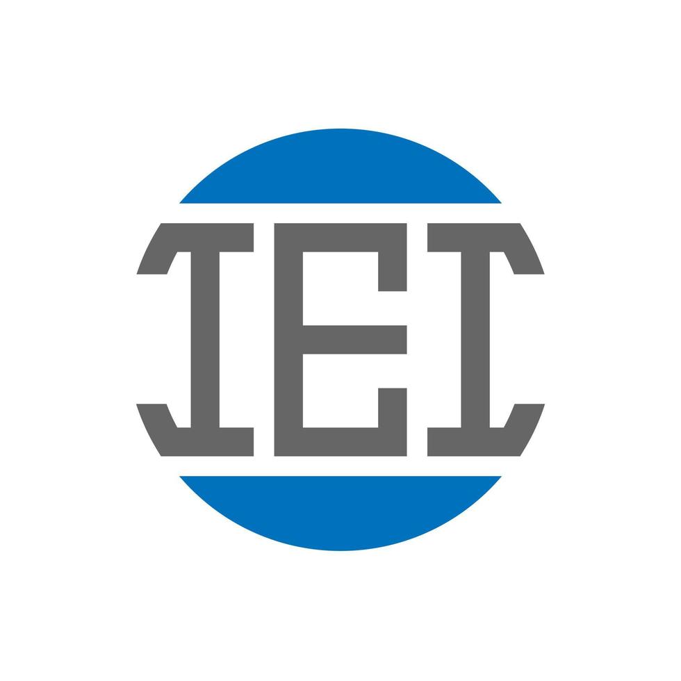 Iei Letter Logo Design On White Background Iei Creative Initials Circle Logo Concept Iei