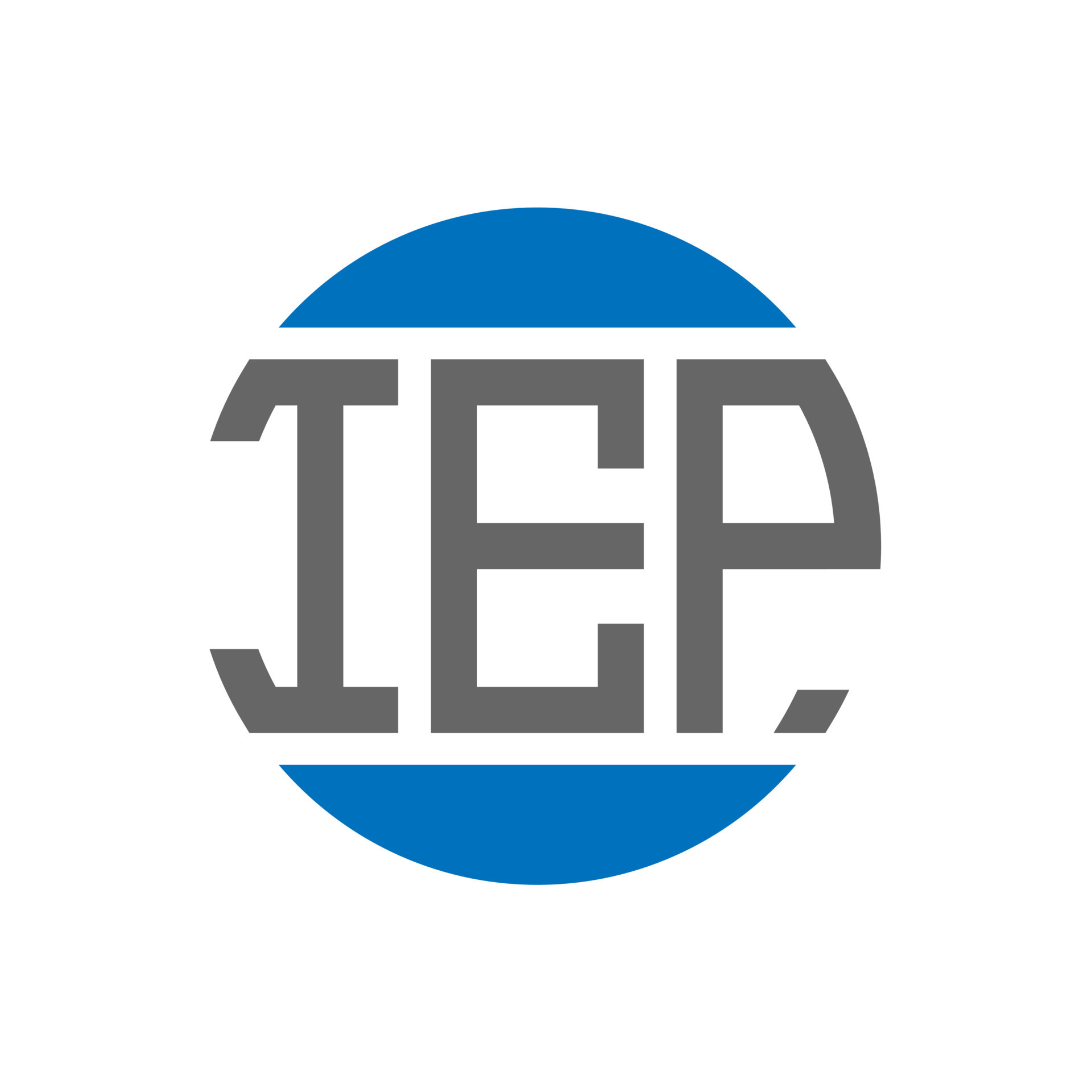 diseño del logotipo de la letra iep sobre fondo blanco. iep concepto de logotipo de círculo de ...