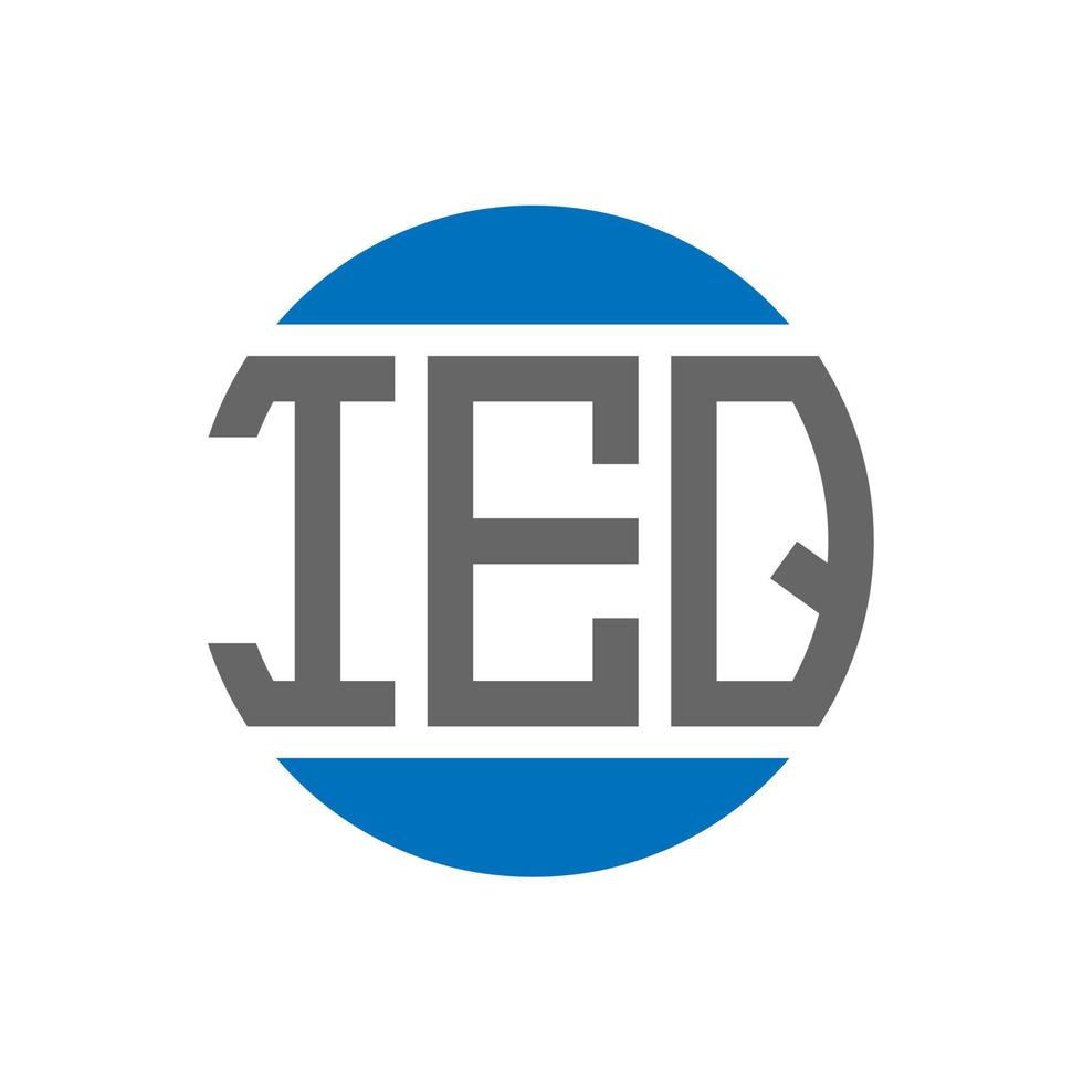 diseño de logotipo de letra ieq sobre fondo blanco. ieq concepto de logotipo de círculo de ...