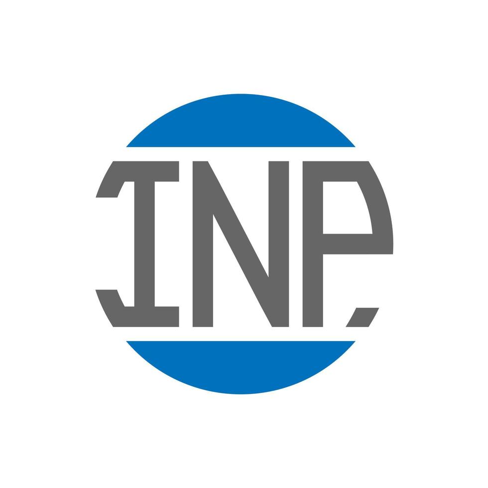 Inp Letter Logo Design On White Background Inp Creative Initials Circle Logo Concept Inp