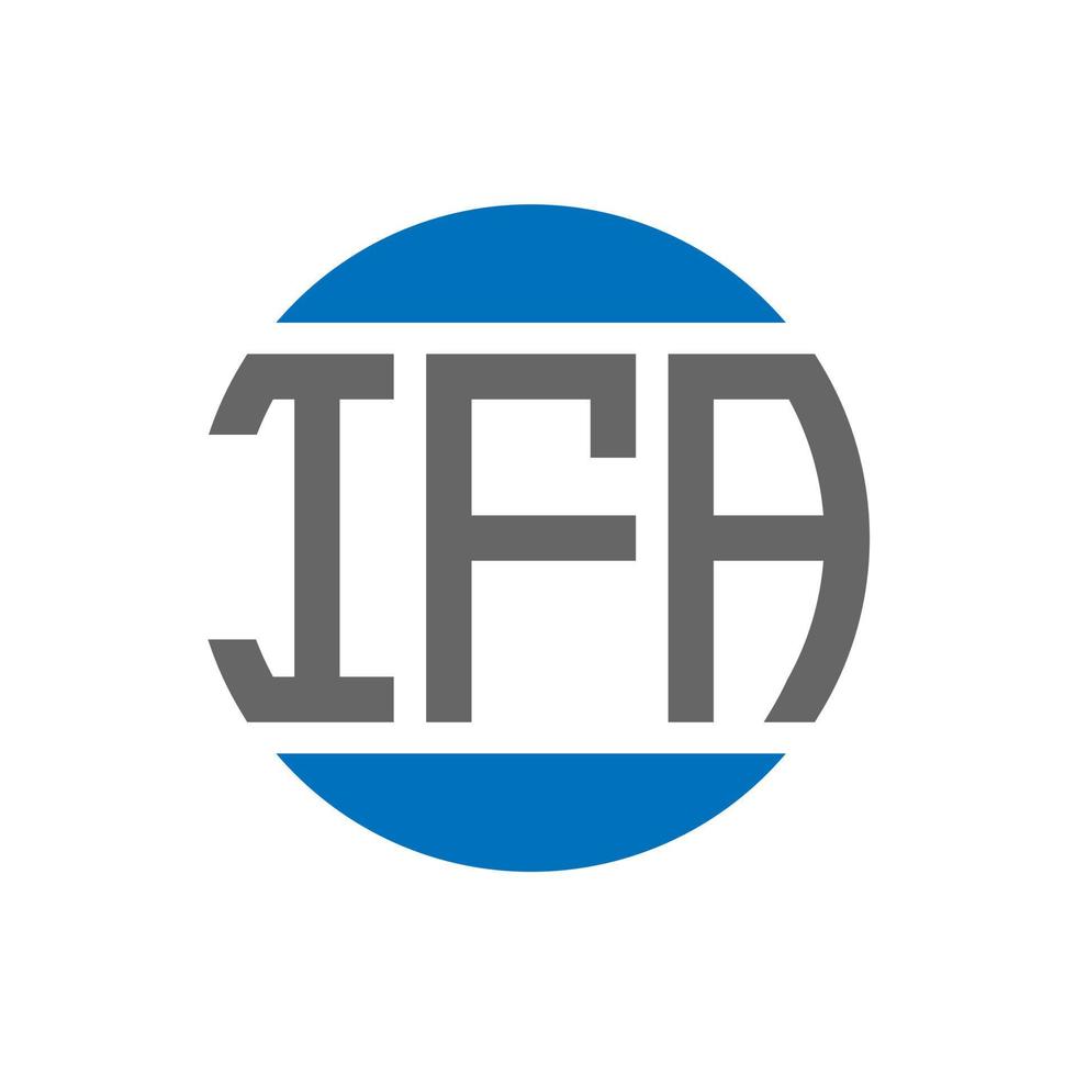 diseño de logotipo de letra ifa sobre fondo blanco. concepto de logotipo de círculo de iniciales ...