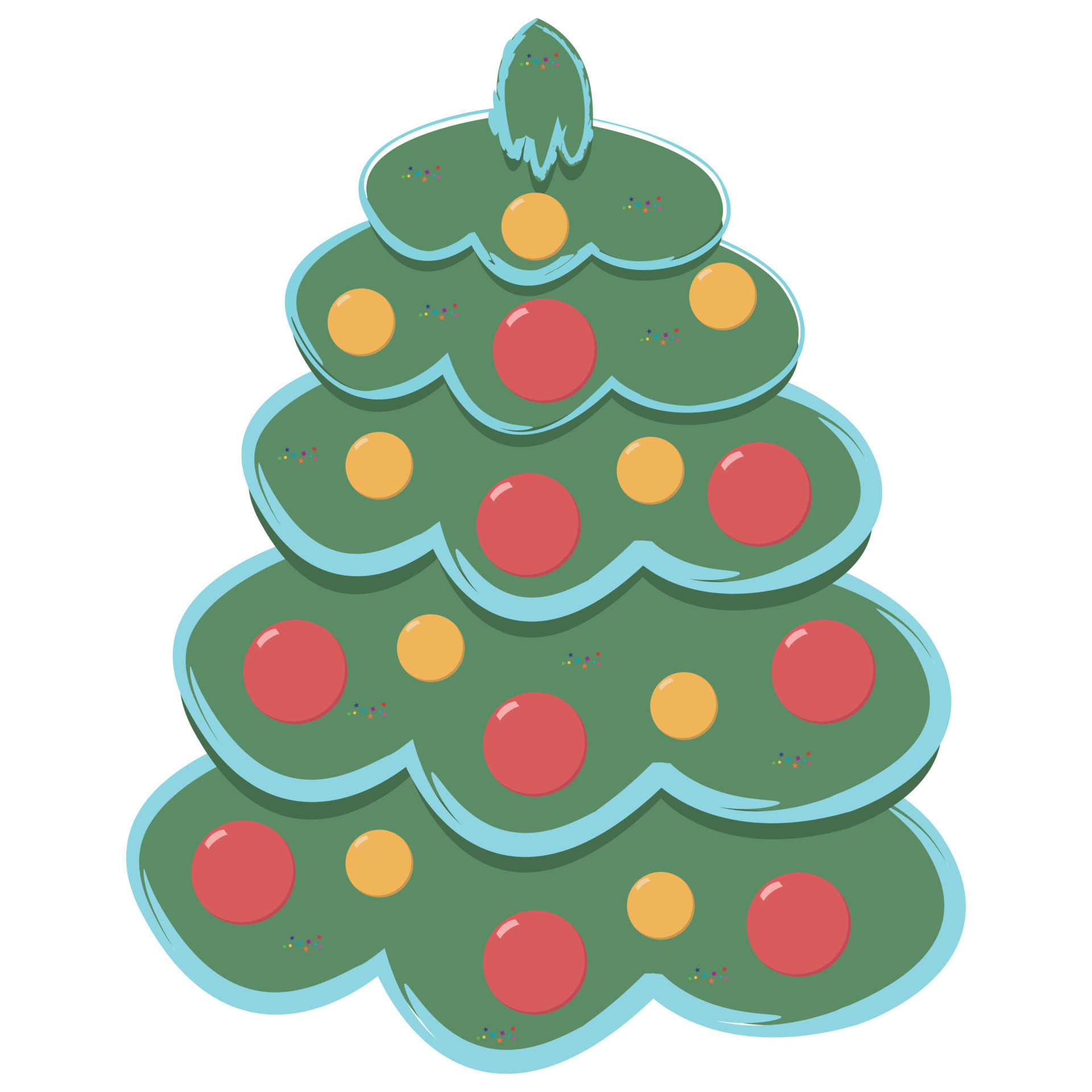 christmas tree vector 16187049 Vector Art at Vecteezy