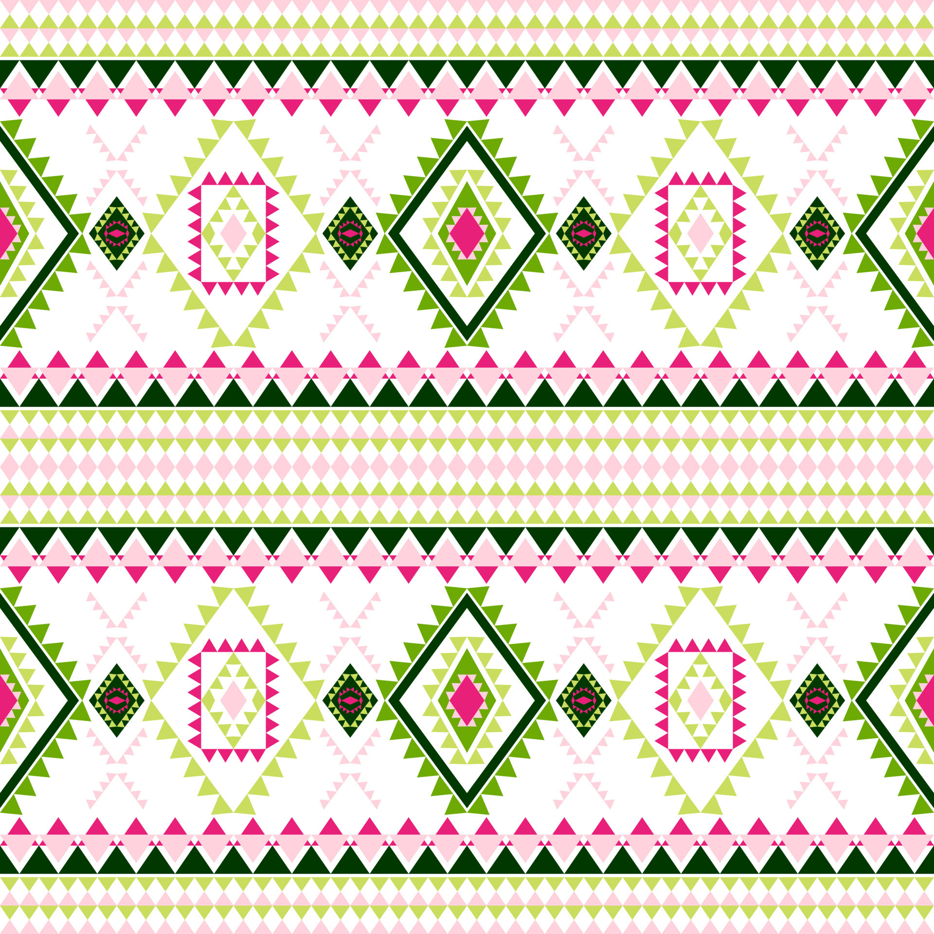 Geometric Ethnic Pattern With Square Triangle Diagonal Abstract Ornament Design For Clothing