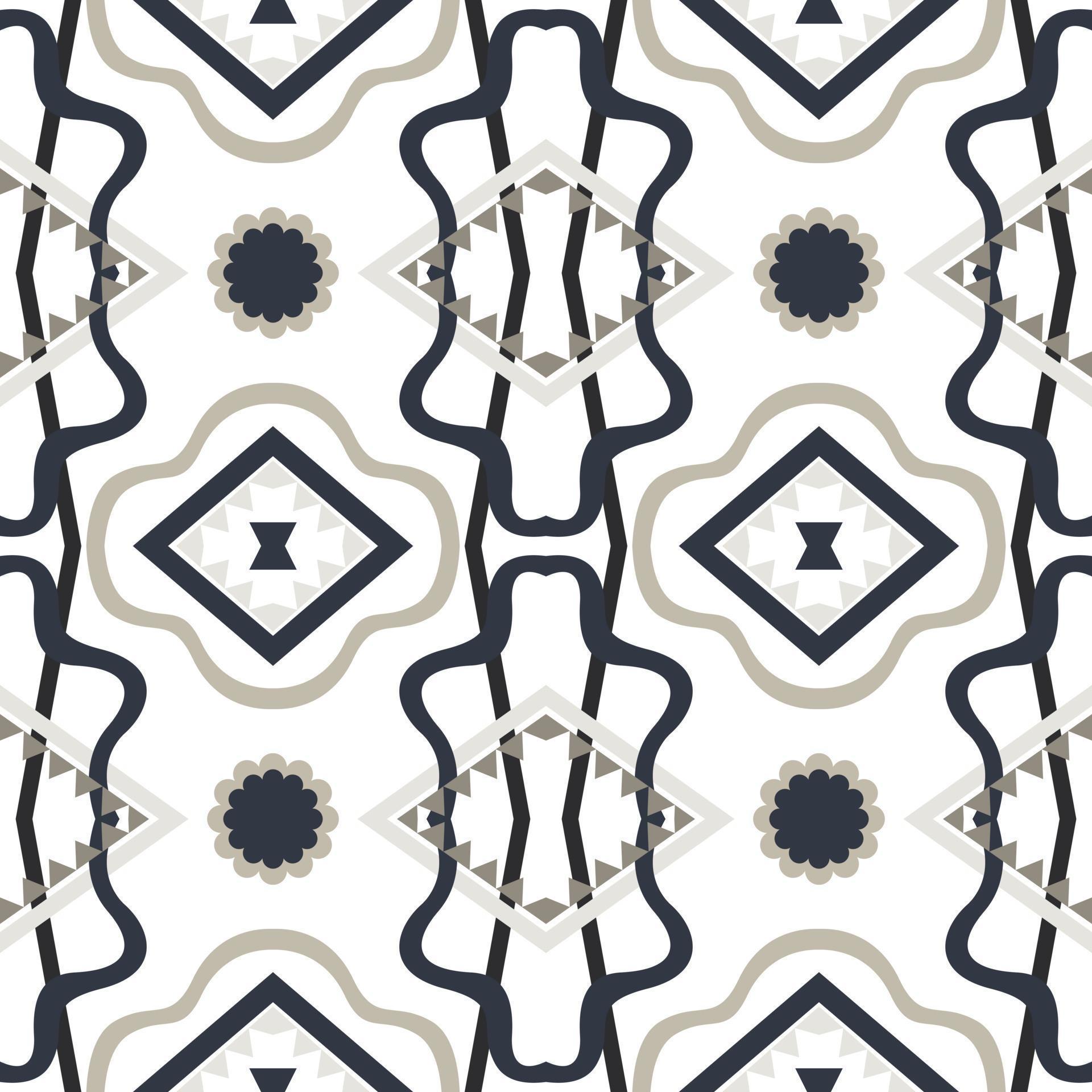 Geometric Ethnic Pattern With Square Triangle Diagonal Abstract Ornament Design For Clothing