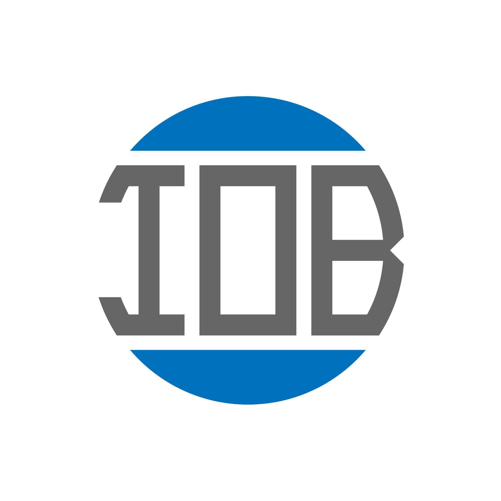 Iob Letter Logo Design On White Background Iob Creative Initials Circle Logo Concept Iob