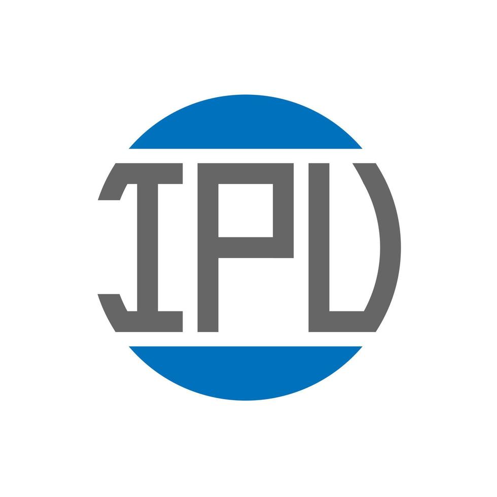 Diseño del logotipo de la carta de la ipu sobre fondo blanco. concepto de logotipo de círculo de ...