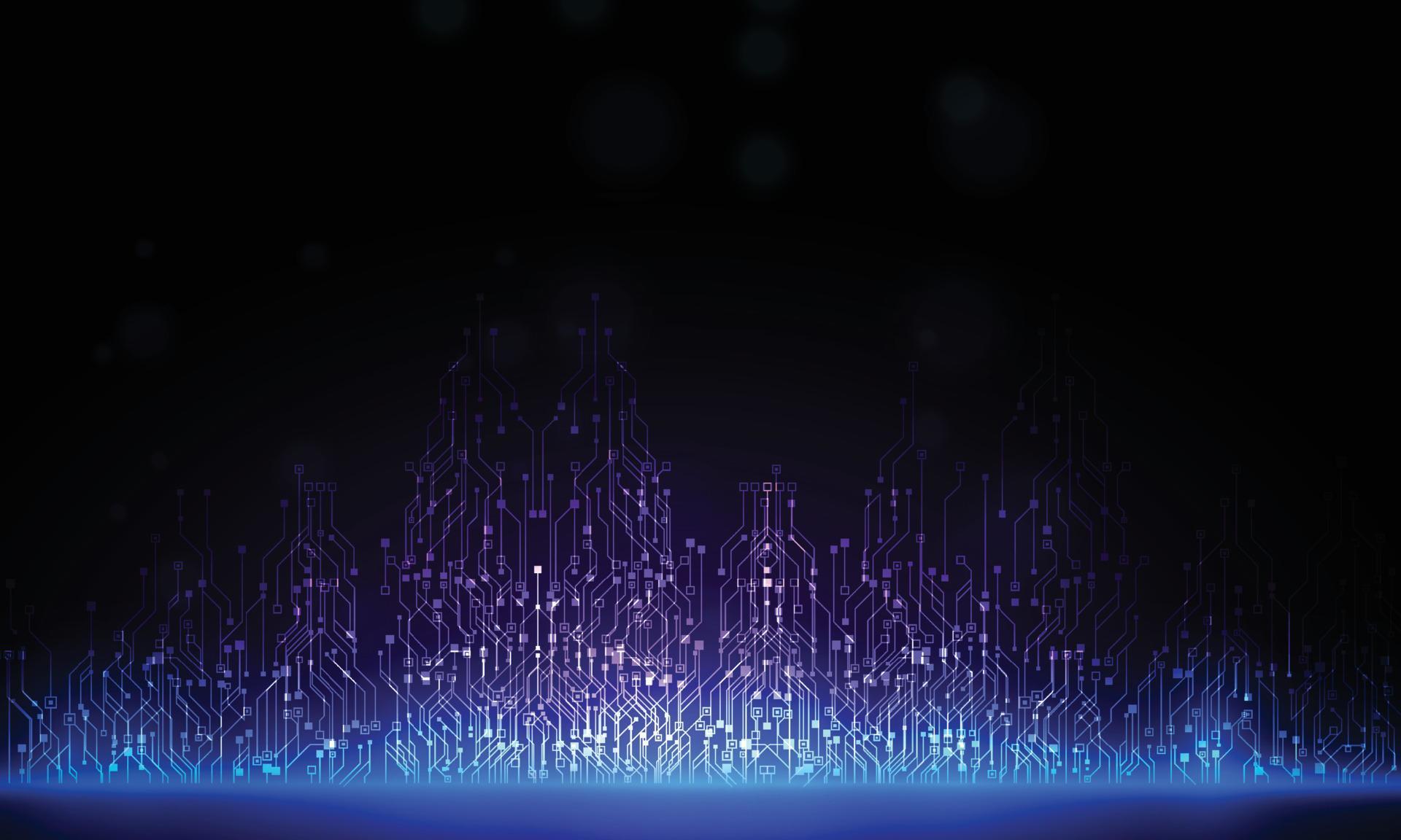 Circuit Board Texture Background Design Waves Flow Quantum Explosion