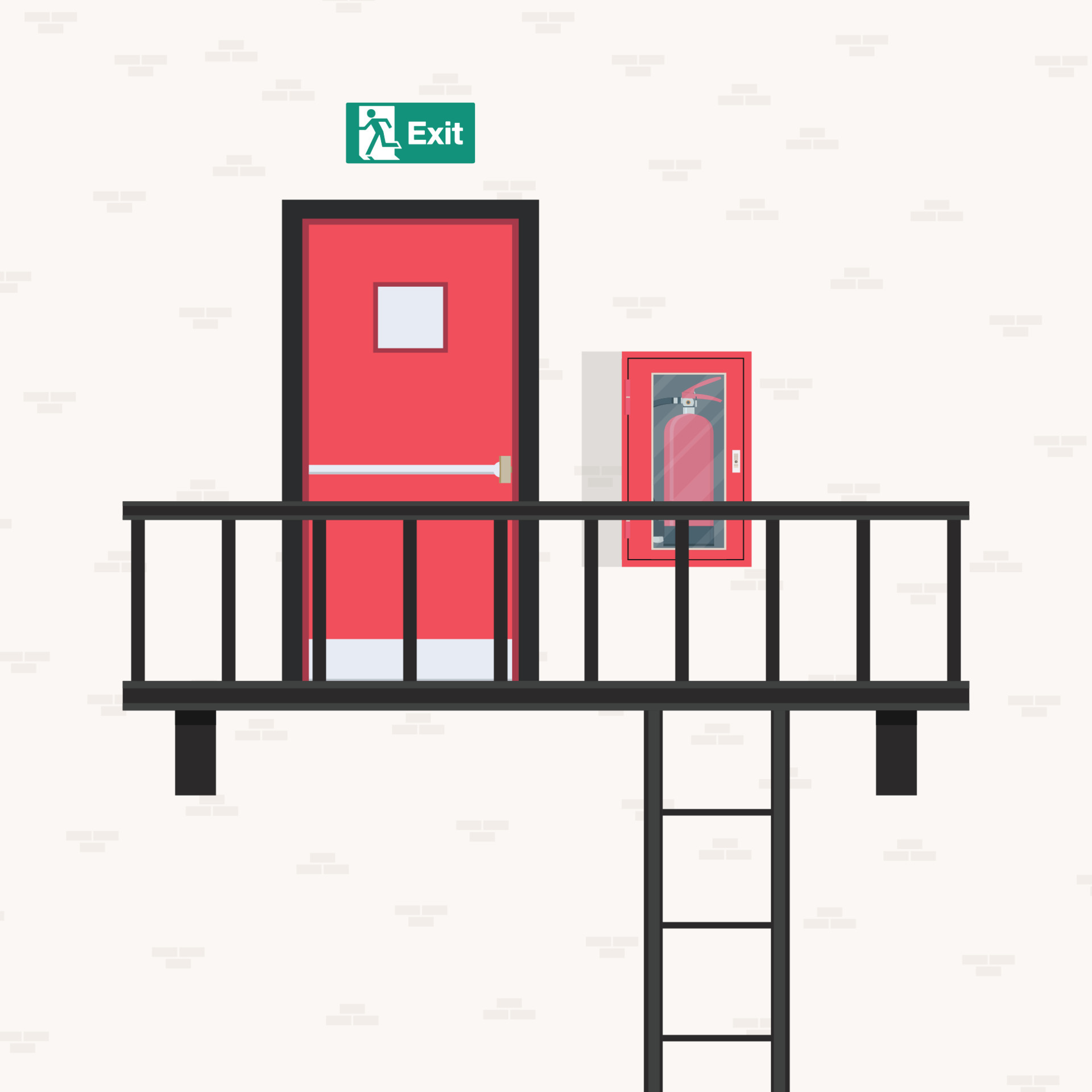 Fire door vector. Fire alarm cartoon vector. Fire alarm system. Fire ... Fire door vector. Fire alarm cartoon vector. Fire alarm system. Fire ...