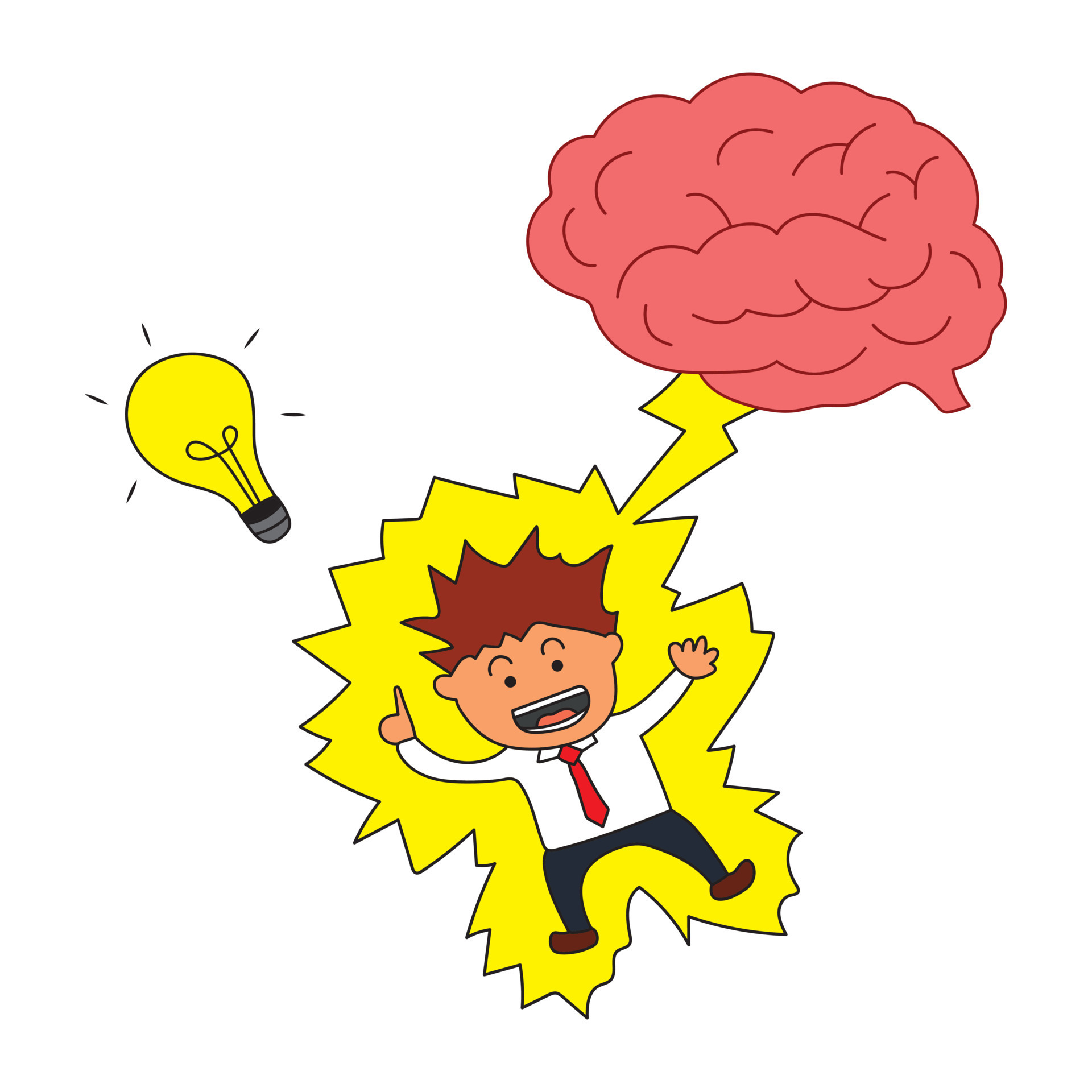 Vector illustration of business man brainstorming idea funny cartoon ... Vector illustration of business man brainstorming idea funny cartoon ...