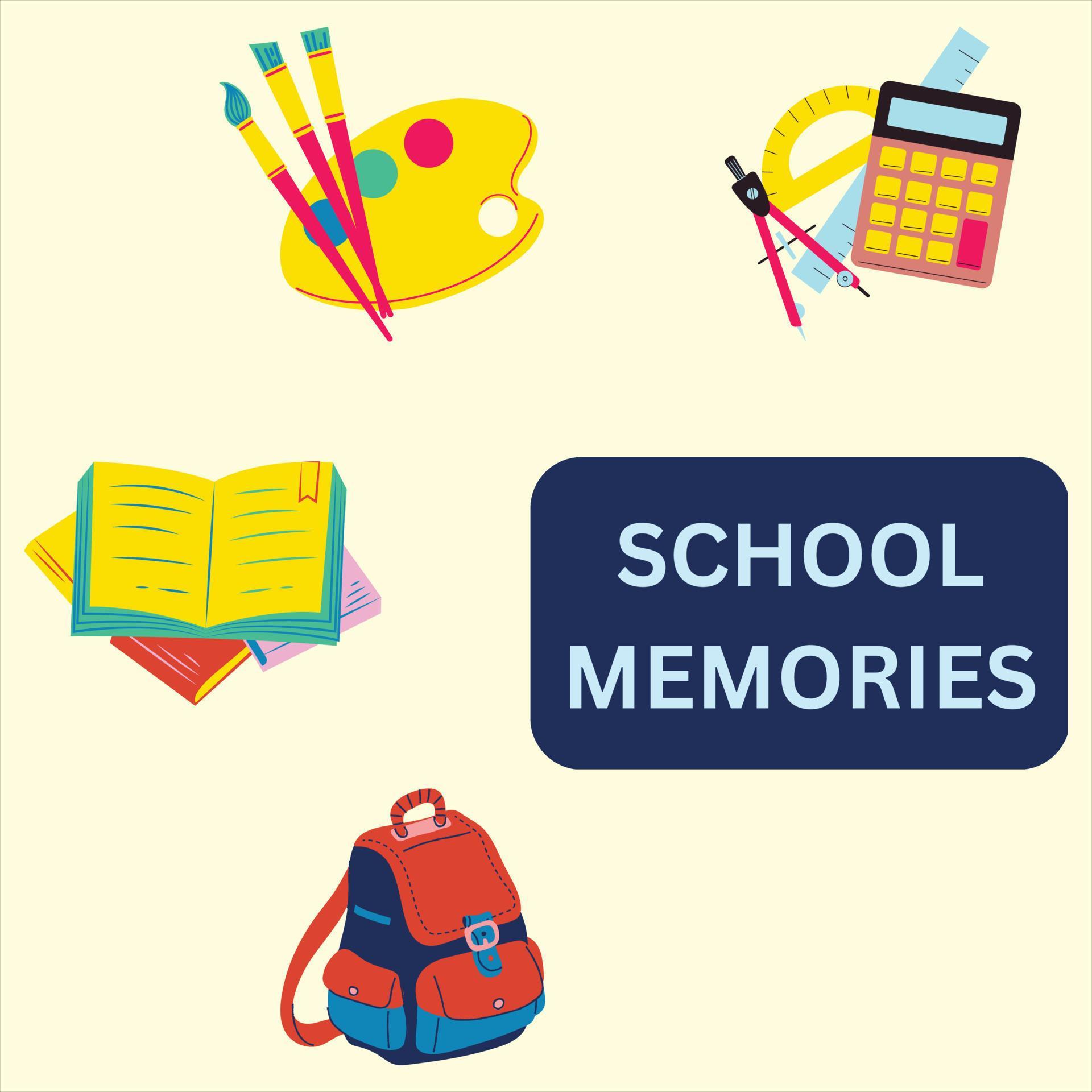 School memory tools 16189040 Vector Art at Vecteezy