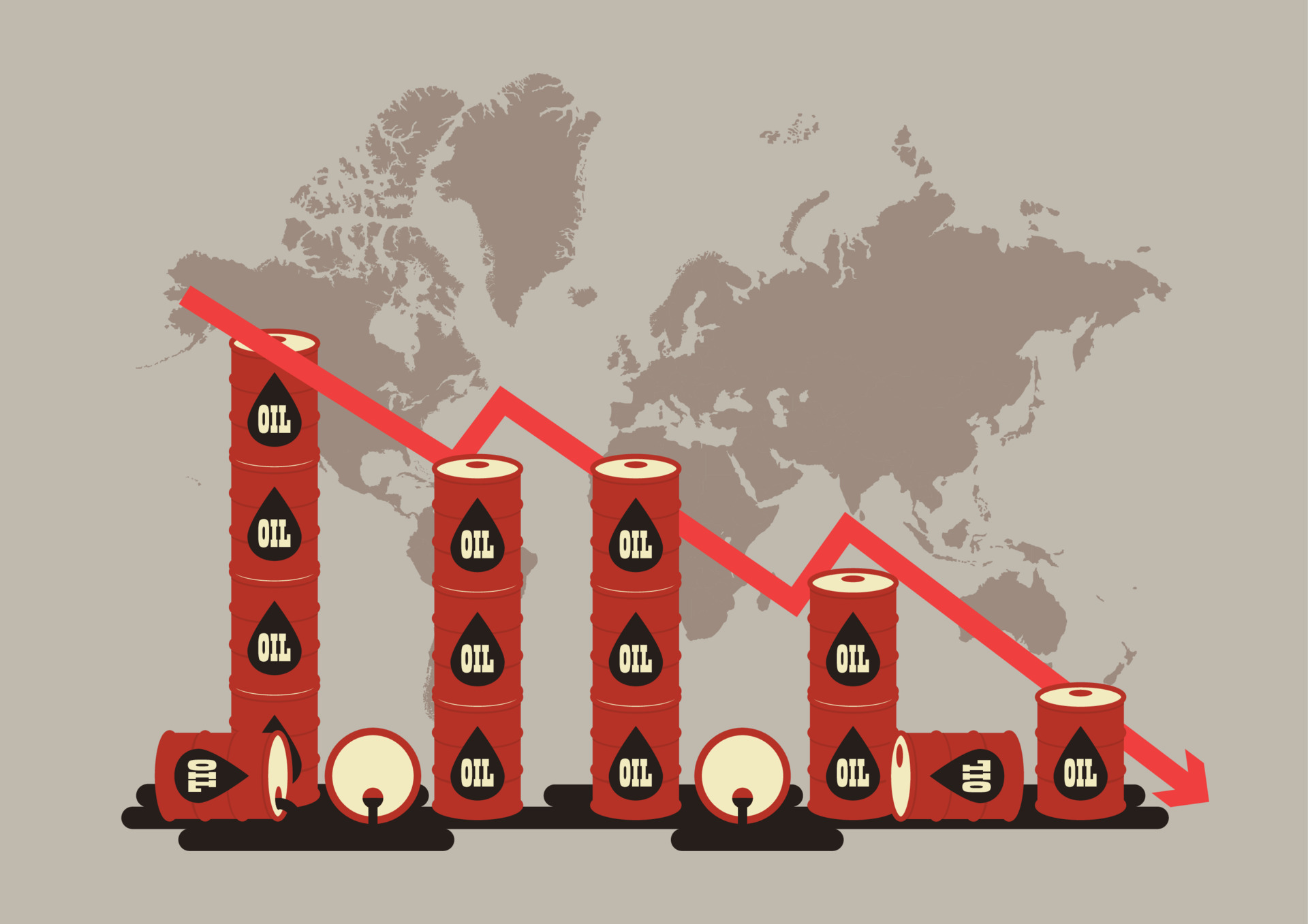Oil Price Decrease Chart 16189434 Vector Art At Vecteezy 5222