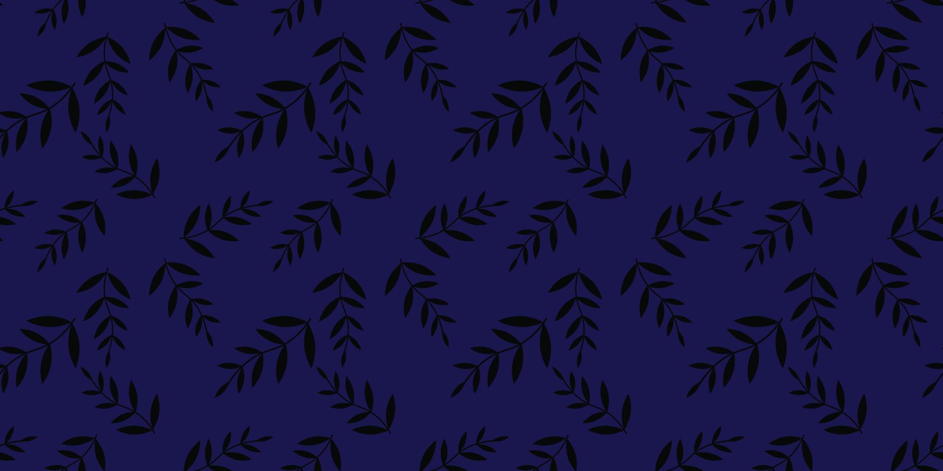 Black and blue, leaves seamless pattern vector background 16189688 ...