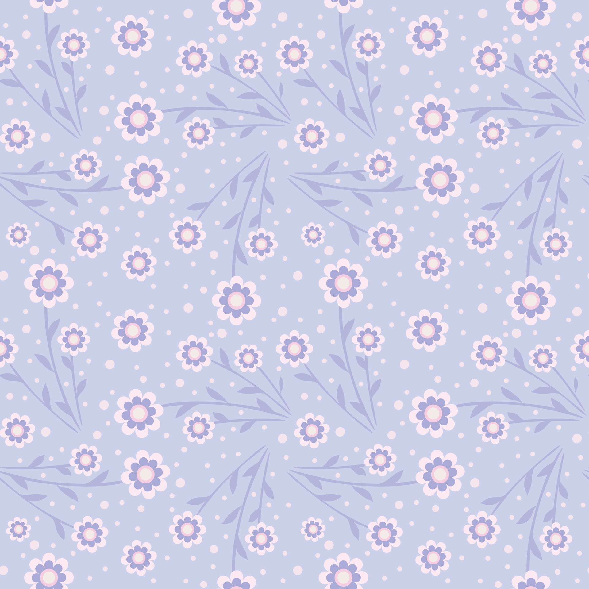 Floral vector pattern. Flower seamless repeat pattern background. Light ...