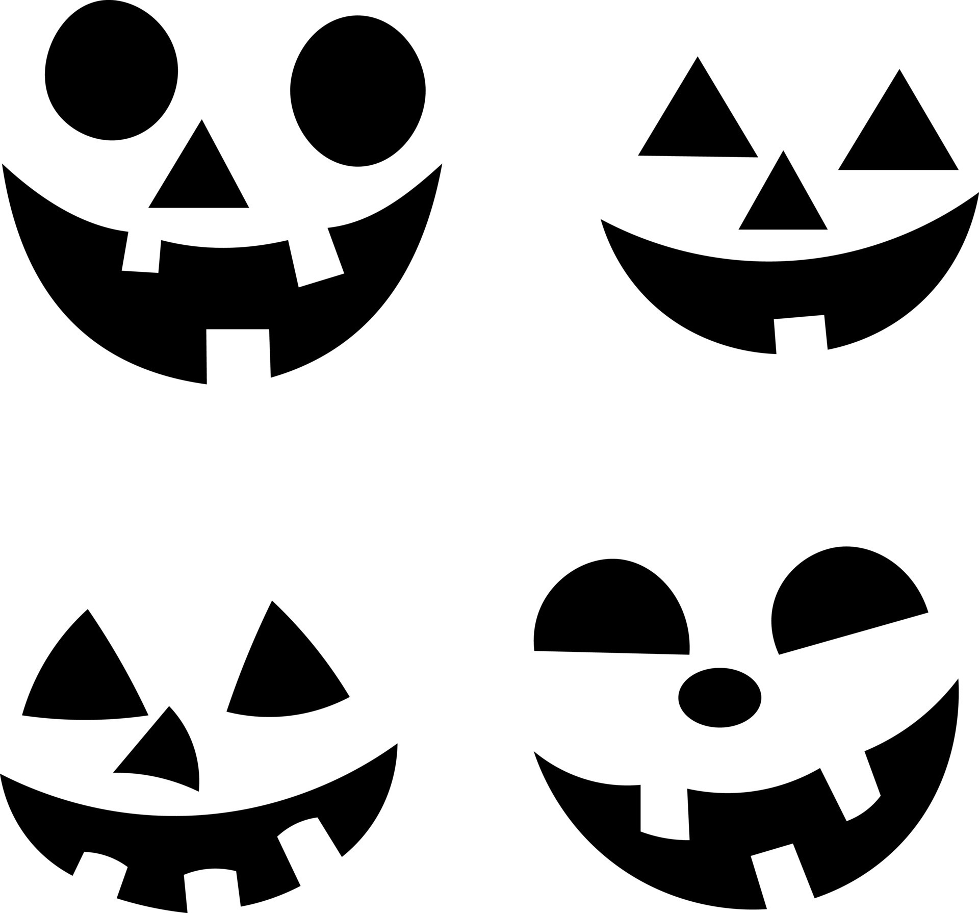 Scary faces, halloween pumpkin smiles 16190328 Vector Art at Vecteezy Scary faces, halloween pumpkin smiles 16190328 Vector Art at Vecteezy