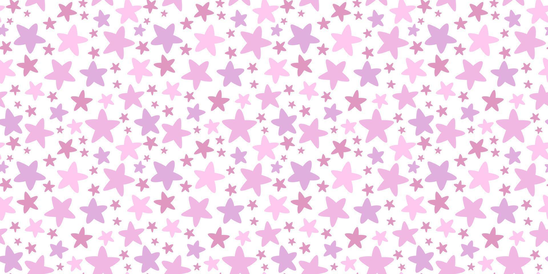 Pink stars vector background, seamless pattern 16190574 Vector Art at ...