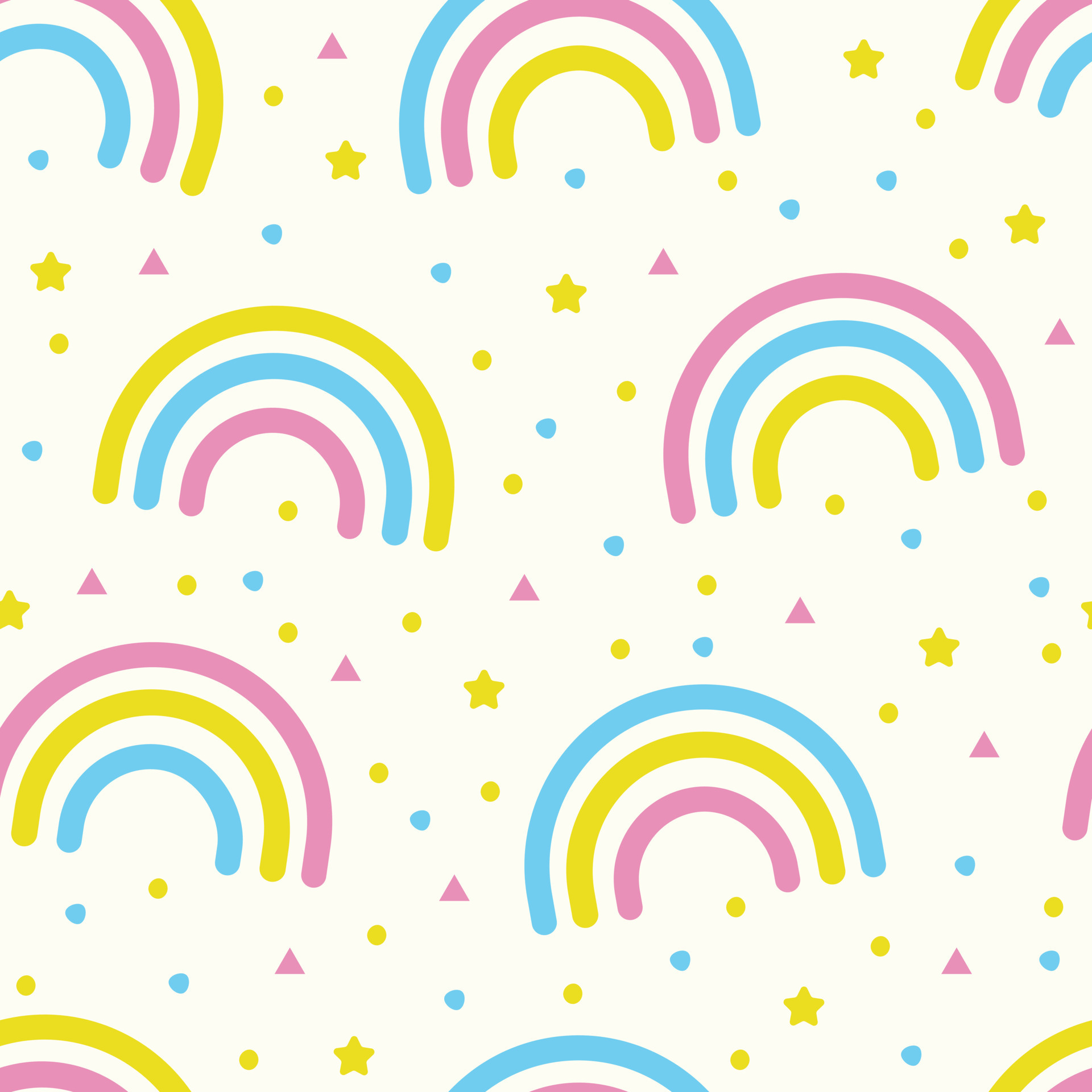 Happy rainbows colorful pattern 16190667 Vector Art at Vecteezy