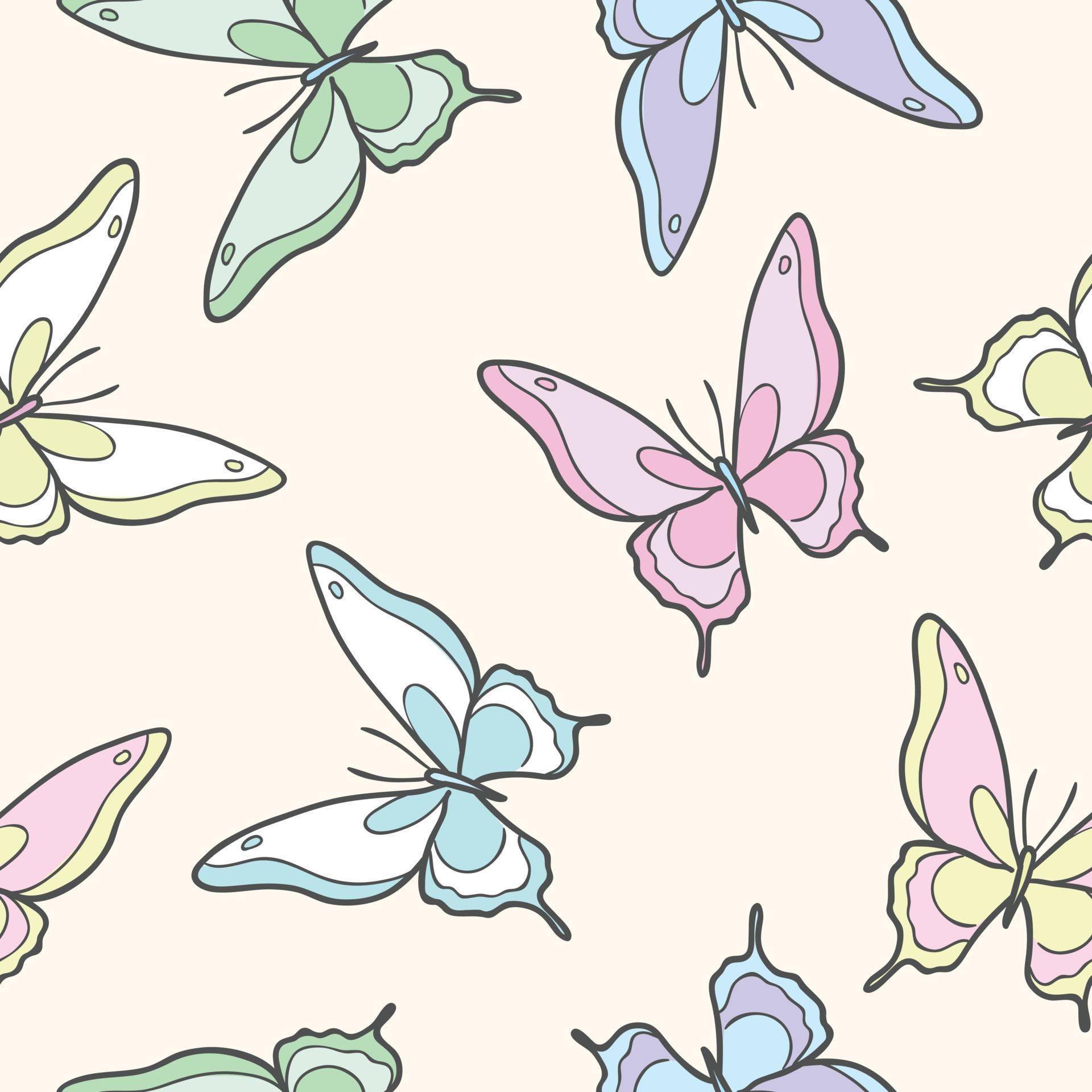 Vector butterfly seamless repeat pattern design background. 16191072 ...