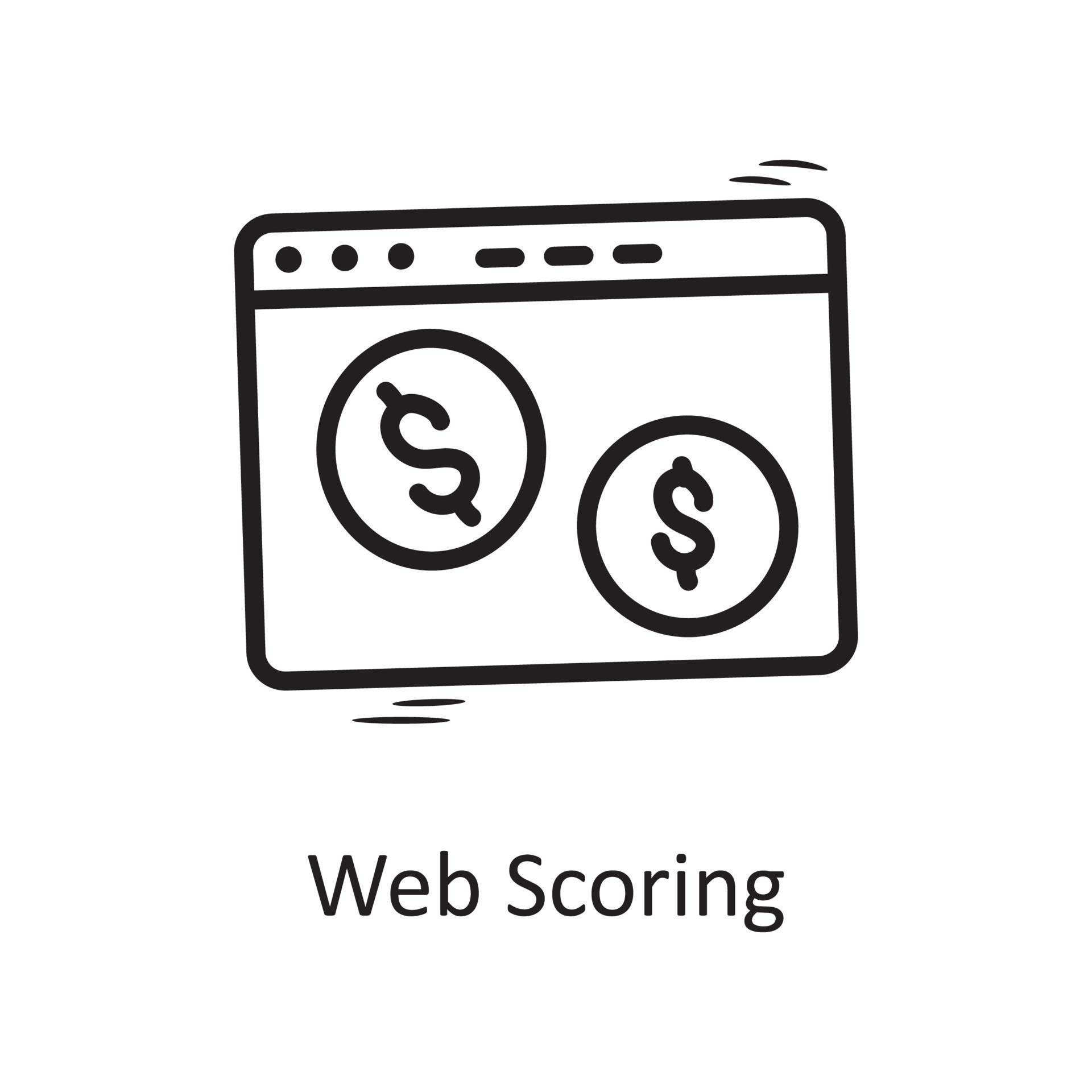 Web Scoring Vector Outline Icon Design Illustration Business Symbol On White Background Eps 10