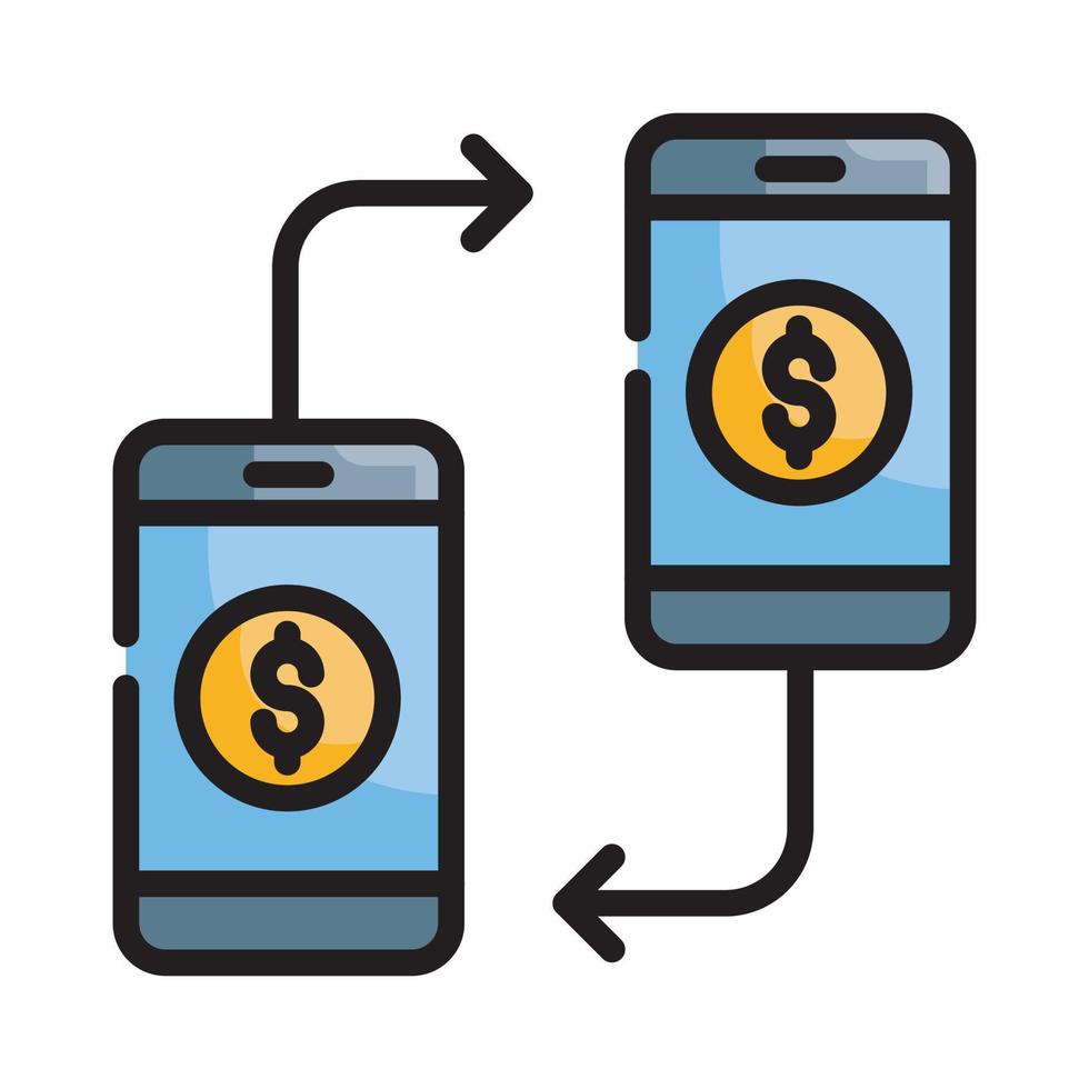 Fund Transfer Vector Style illustration. Business and Finance Filled Outline Icon. 16203200 ...