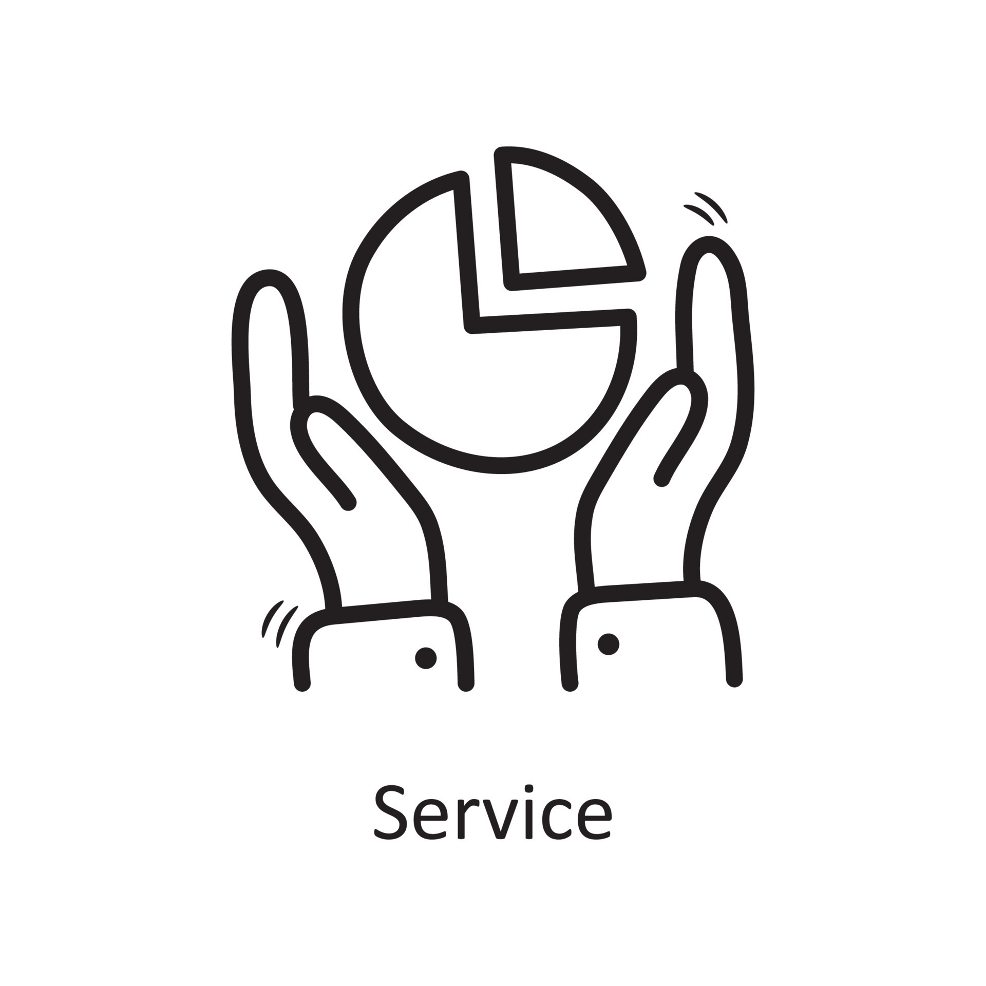 Service Vector Outline Icon Design Illustration Business Symbol On White Background Eps 10 File