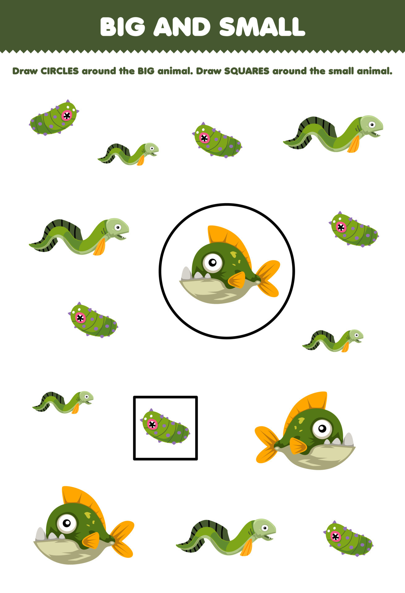 Education Game For Children Arrange By Size Big Or Small By Drawing education-game-for-children-arrange-by-size-big-or-small-by-drawing
