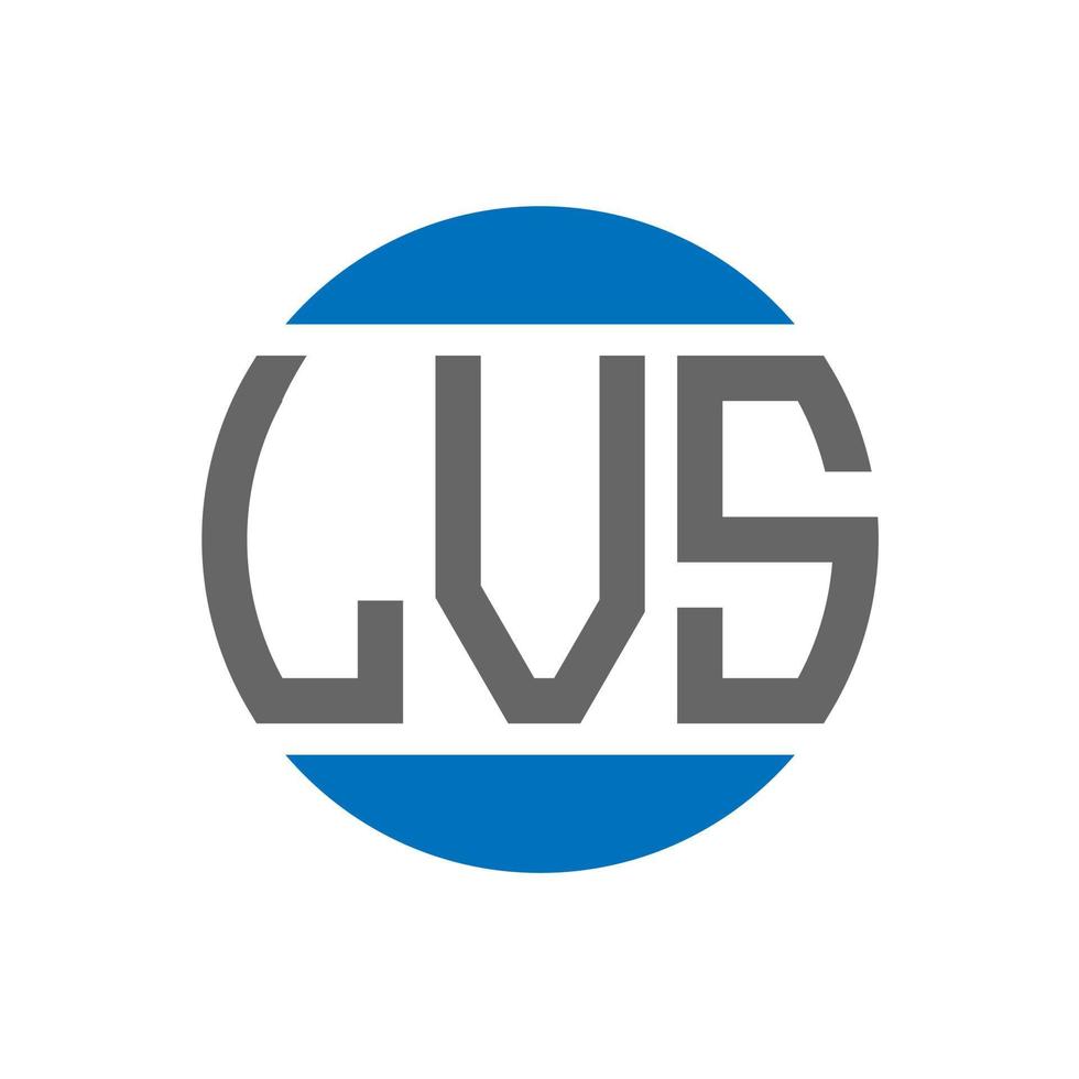 diseño de logotipo de letra lvs sobre fondo blanco. Concepto de logotipo de círculo de iniciales ...
