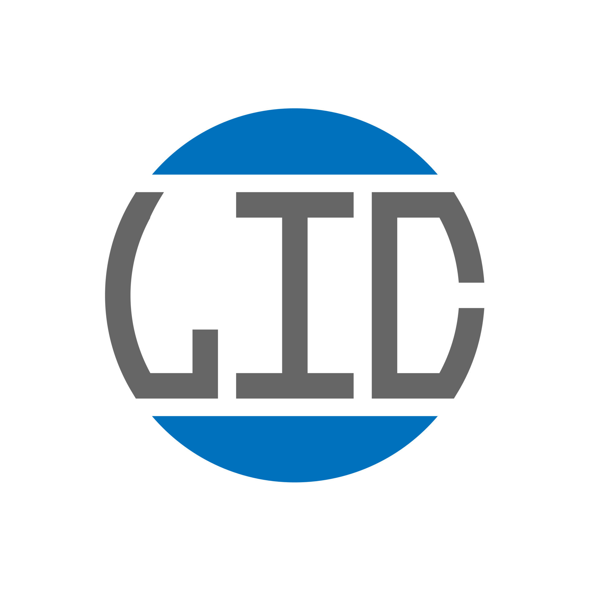 Lic Letter Logo Design On White Background Lic Creative Initials Circle Logo Concept Lic
