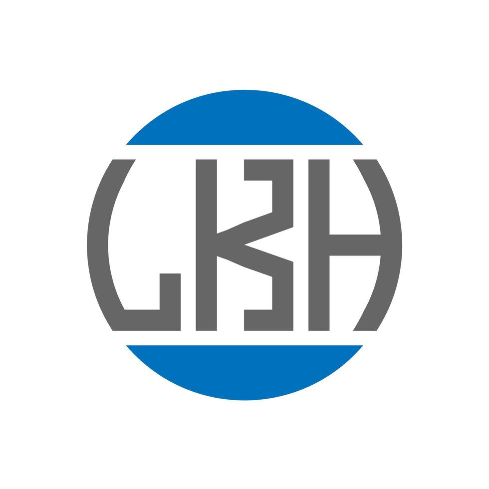 diseño de logotipo de letra lkh sobre fondo blanco. concepto de logotipo de círculo de iniciales ...