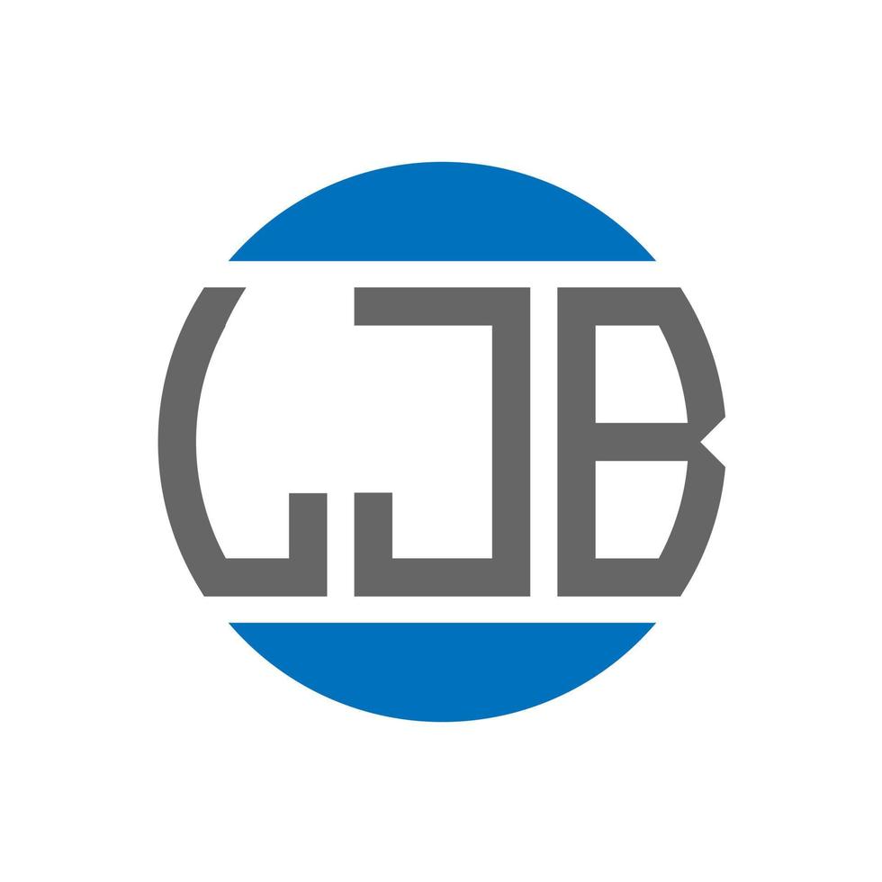 diseño de logotipo de letra ljb sobre fondo blanco. Concepto de logotipo de círculo de iniciales ...