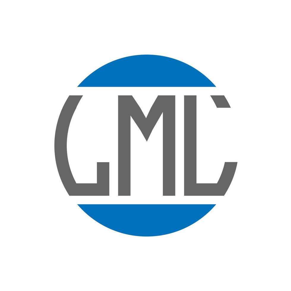 diseño de logotipo de letra lml sobre fondo blanco. Concepto de logotipo de círculo de iniciales ...