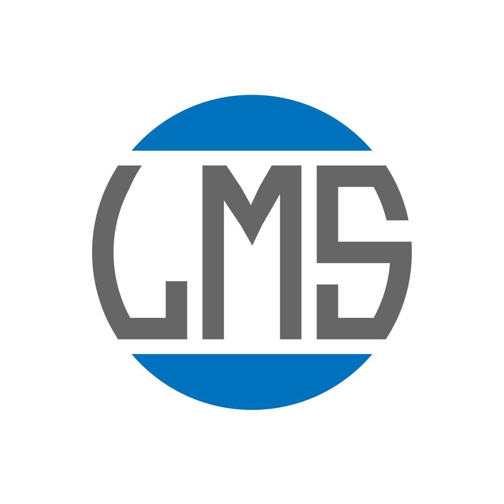 Lms Letter Logo Design On White Background Lms Creative Initials Circle Logo Concept Lms