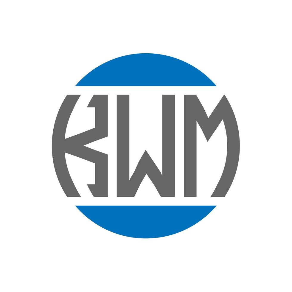 Kwm Letter Logo Design On White Background Kwm Creative Initials