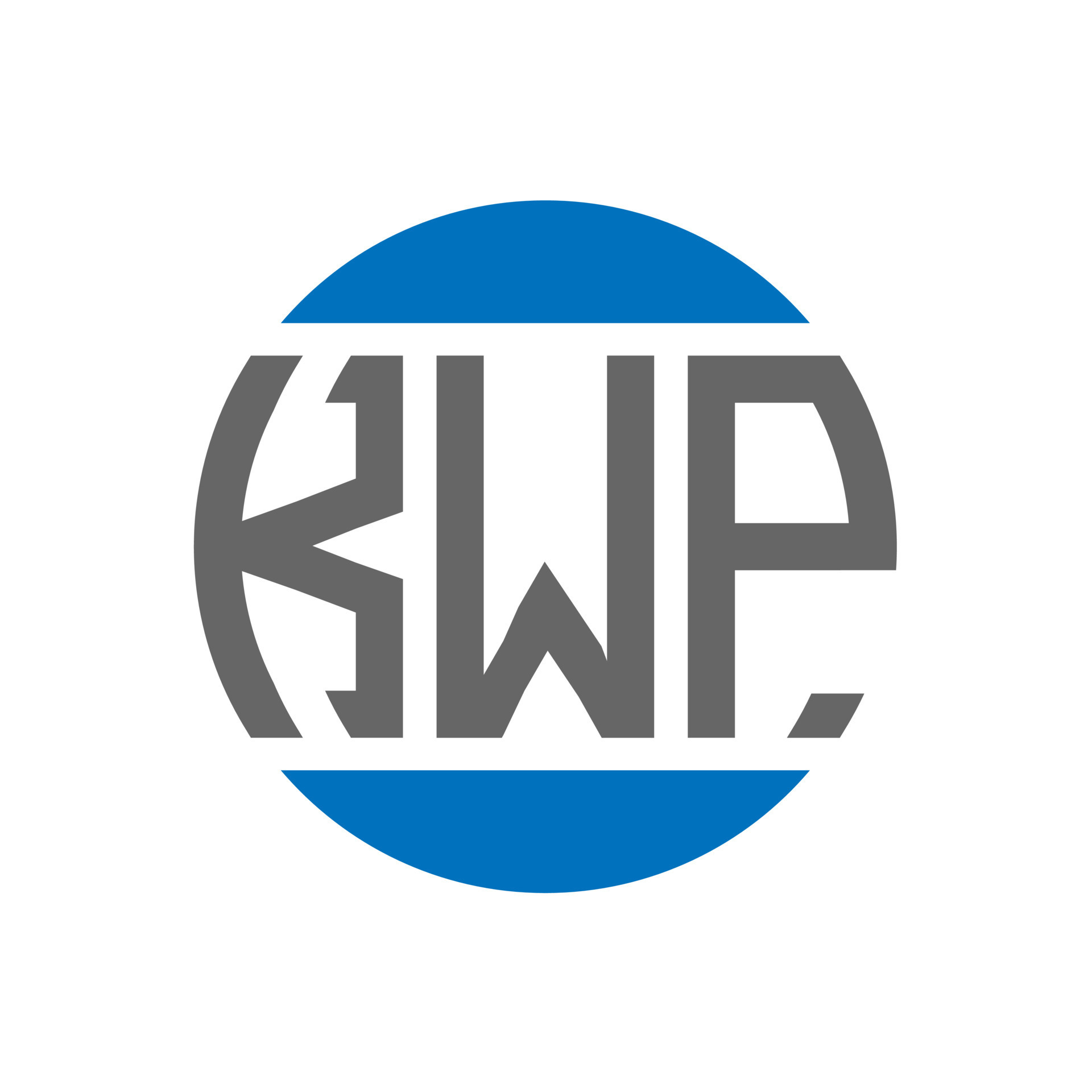 KWP letter logo design on white background. KWP creative initials circle logo concept. KWP ...