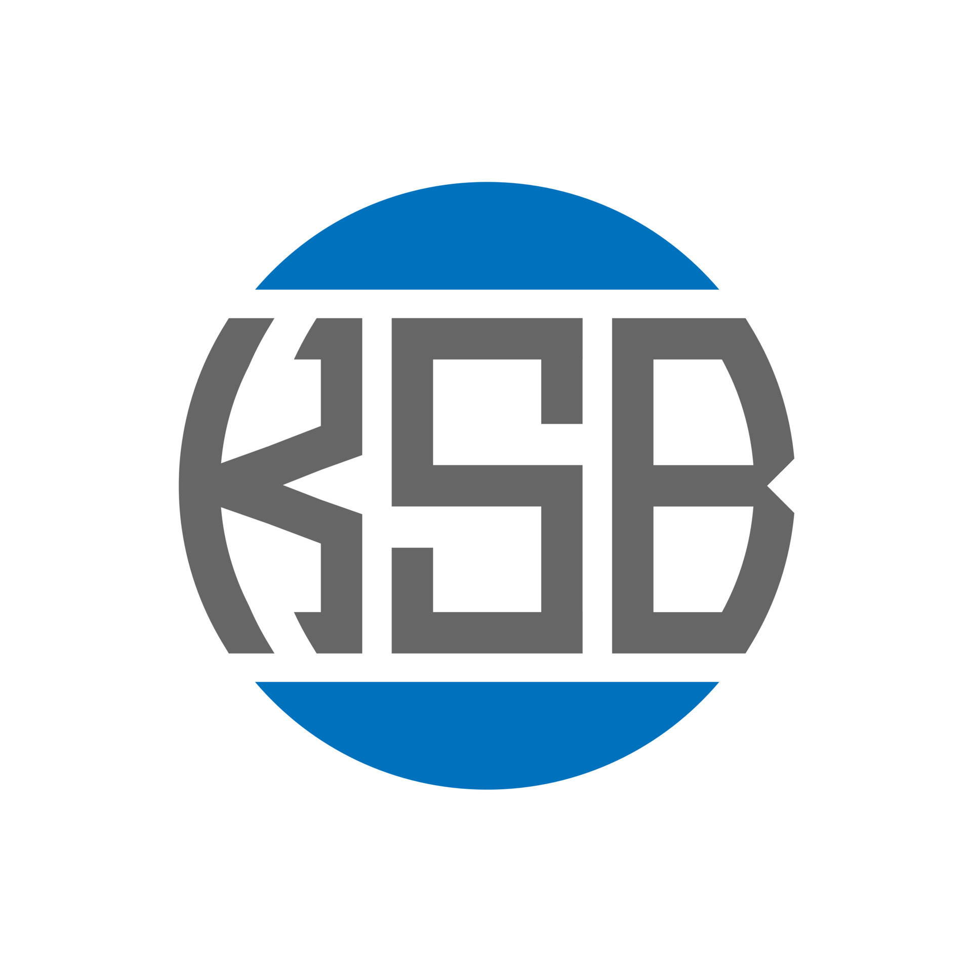 diseño del logotipo de la letra ksb sobre fondo blanco. concepto de logotipo de círculo de ...