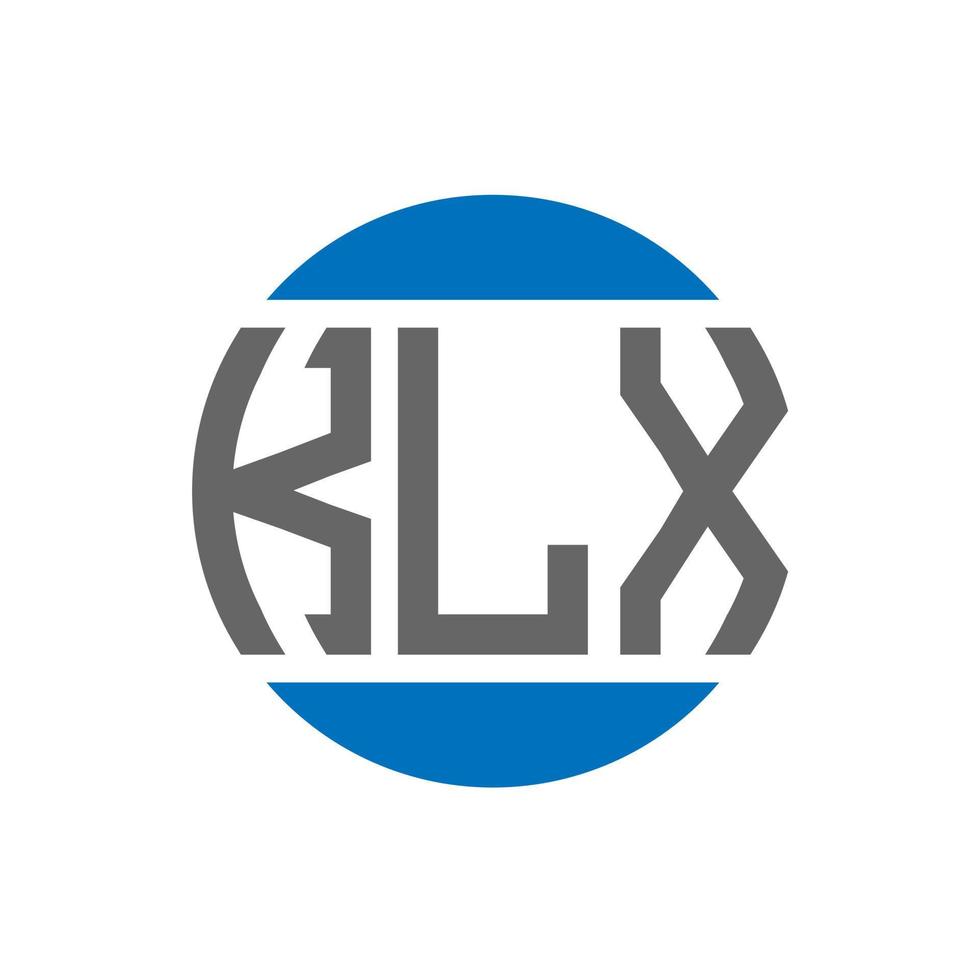 diseño de logotipo de letra klx sobre fondo blanco. concepto de logotipo de círculo de iniciales ...