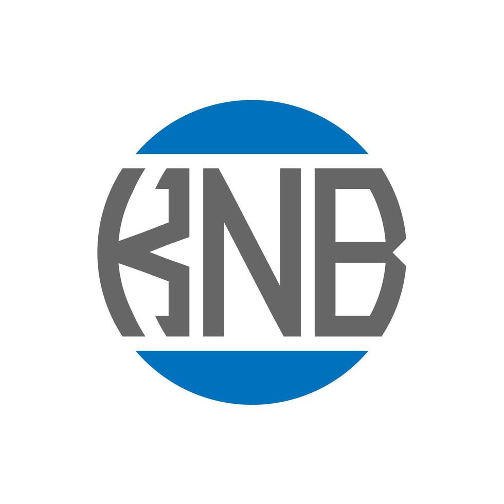 KNB letter logo design on white background. KNB creative initials circle logo concept. KNB ...